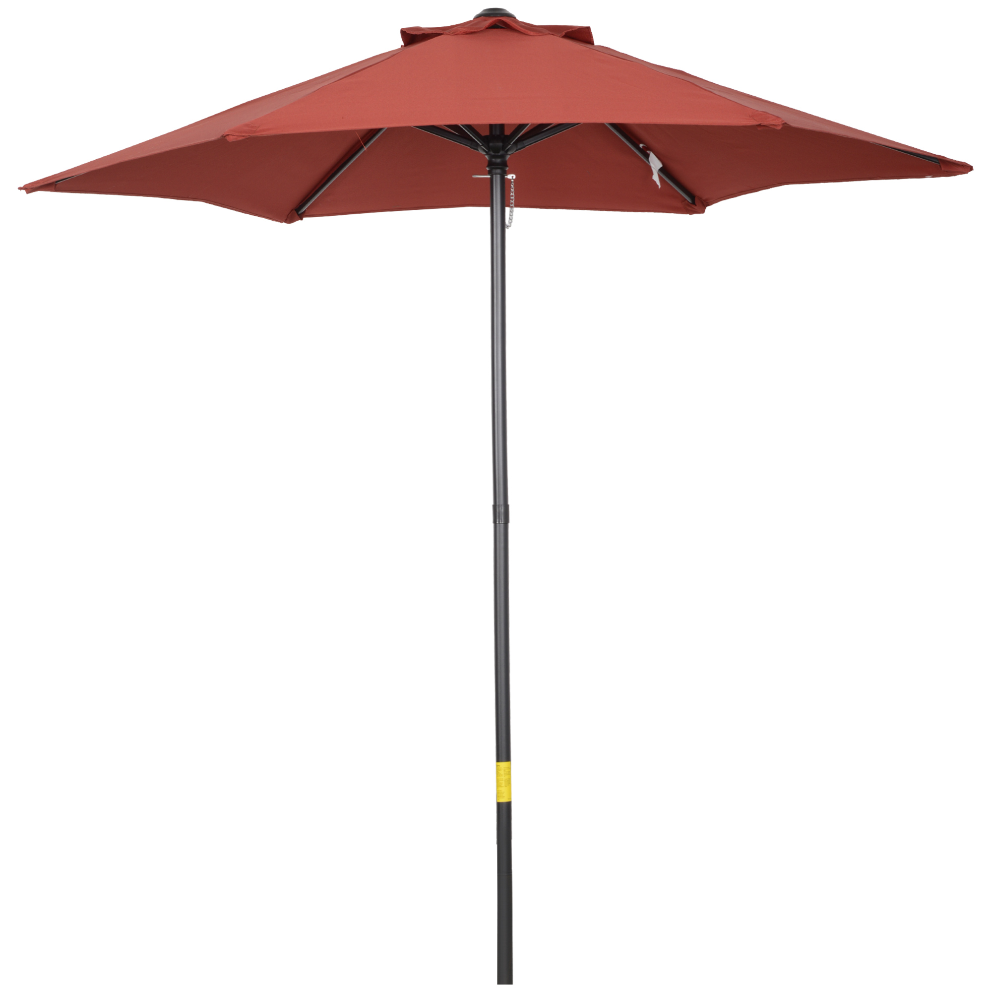 Outsunny Parasol Mástil de Aluminio Ø2x2 m con Techo de Ventilación y ...
