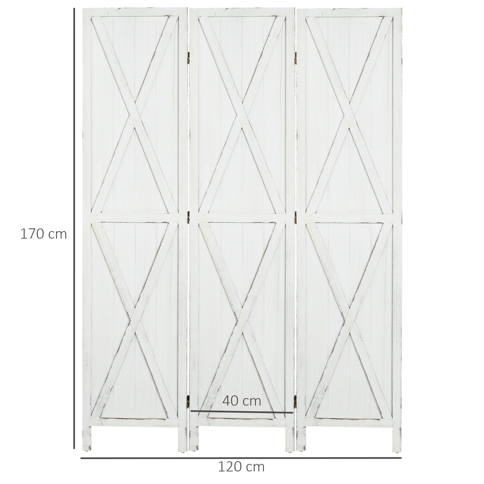 HOMCOM Closion de séparation paravent pliable 3 panneaux chambre à ...