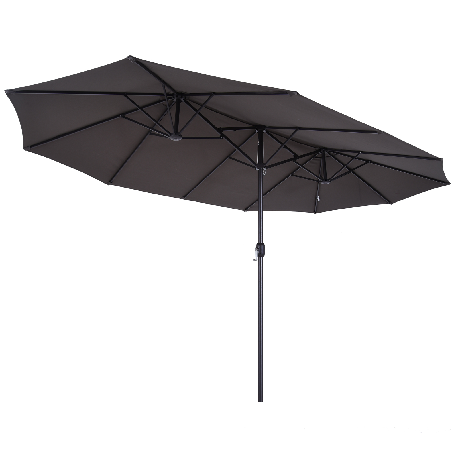 Outsunny Parasol de Jardin XXL Parasol Grande Taille avec Manivelle ...