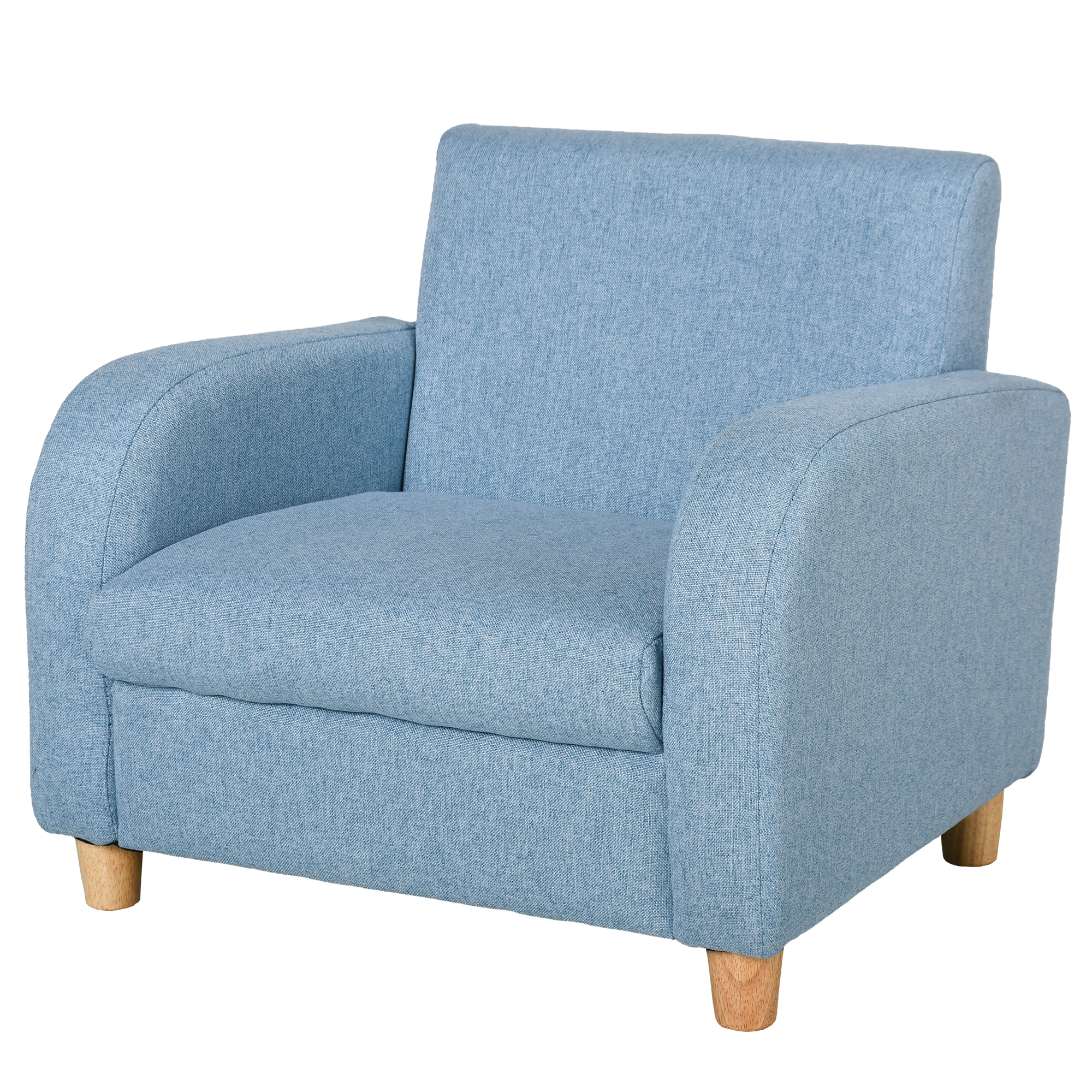 HOMCOM Kids Children Armchair Mini Sofa Wood Frame Anti-Slip Legs High ...