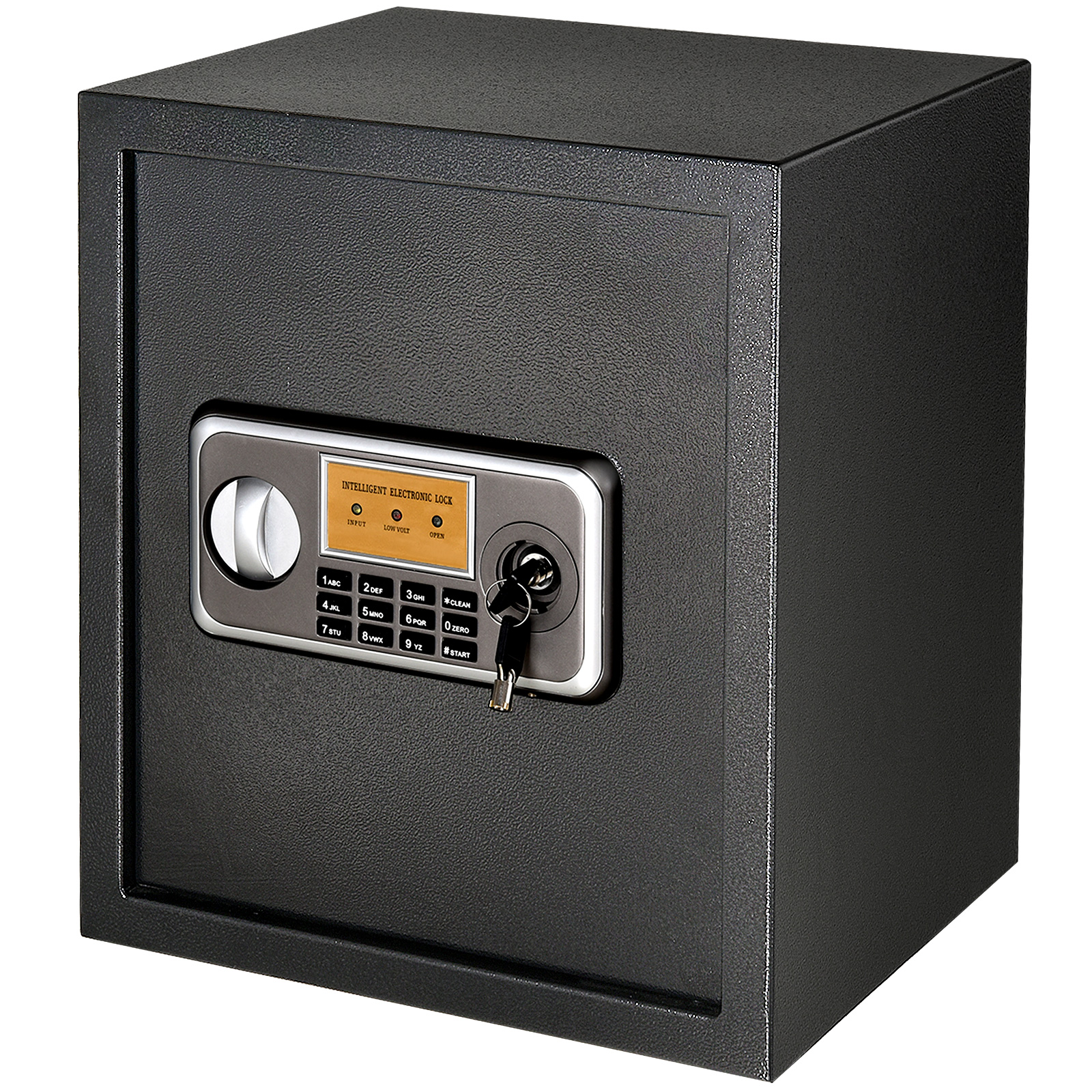 HOMCOM Caja fuerte Electrónica Sólida Caja de Seguridad con Llave 2 ...