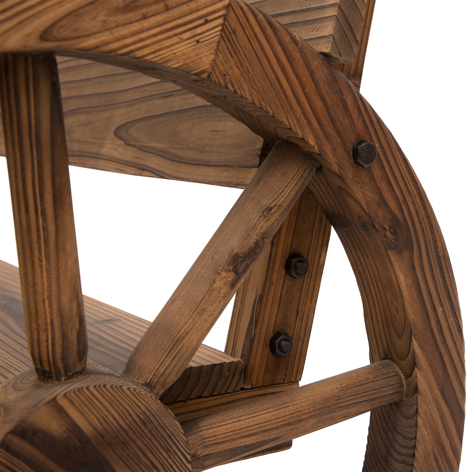 Outsunny Banco de Exterior de Madera con Reposabrazos y 2 Ruedas ...