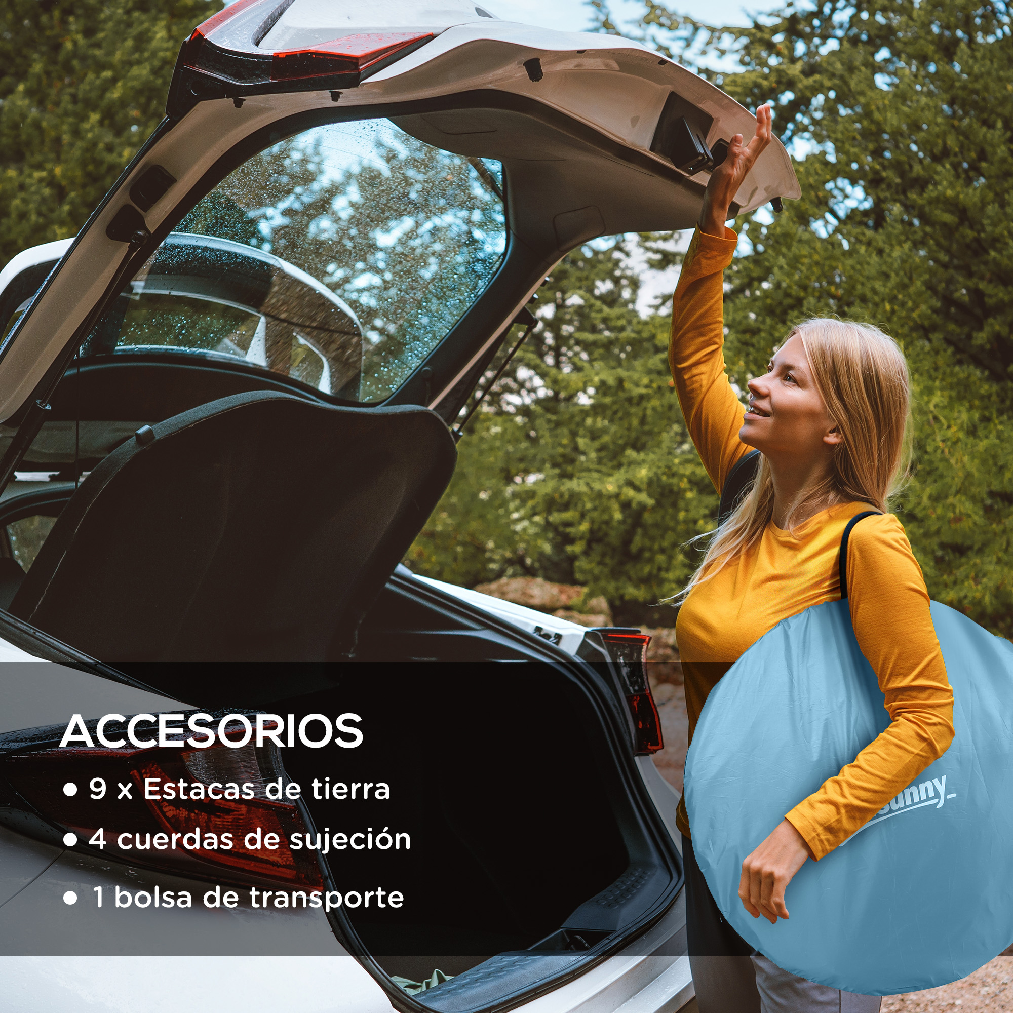 Outsunny Tienda de Campaña para 2 Personas Tienda Acampada Impermeable ...