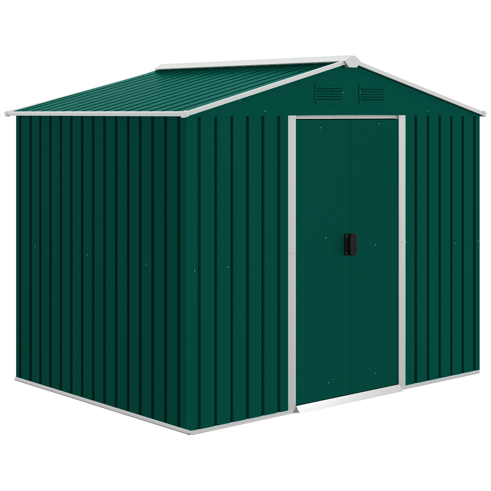 Outsunny Caseta de Jardín 3,6m² con Ventanas Color Verde | Aosom España