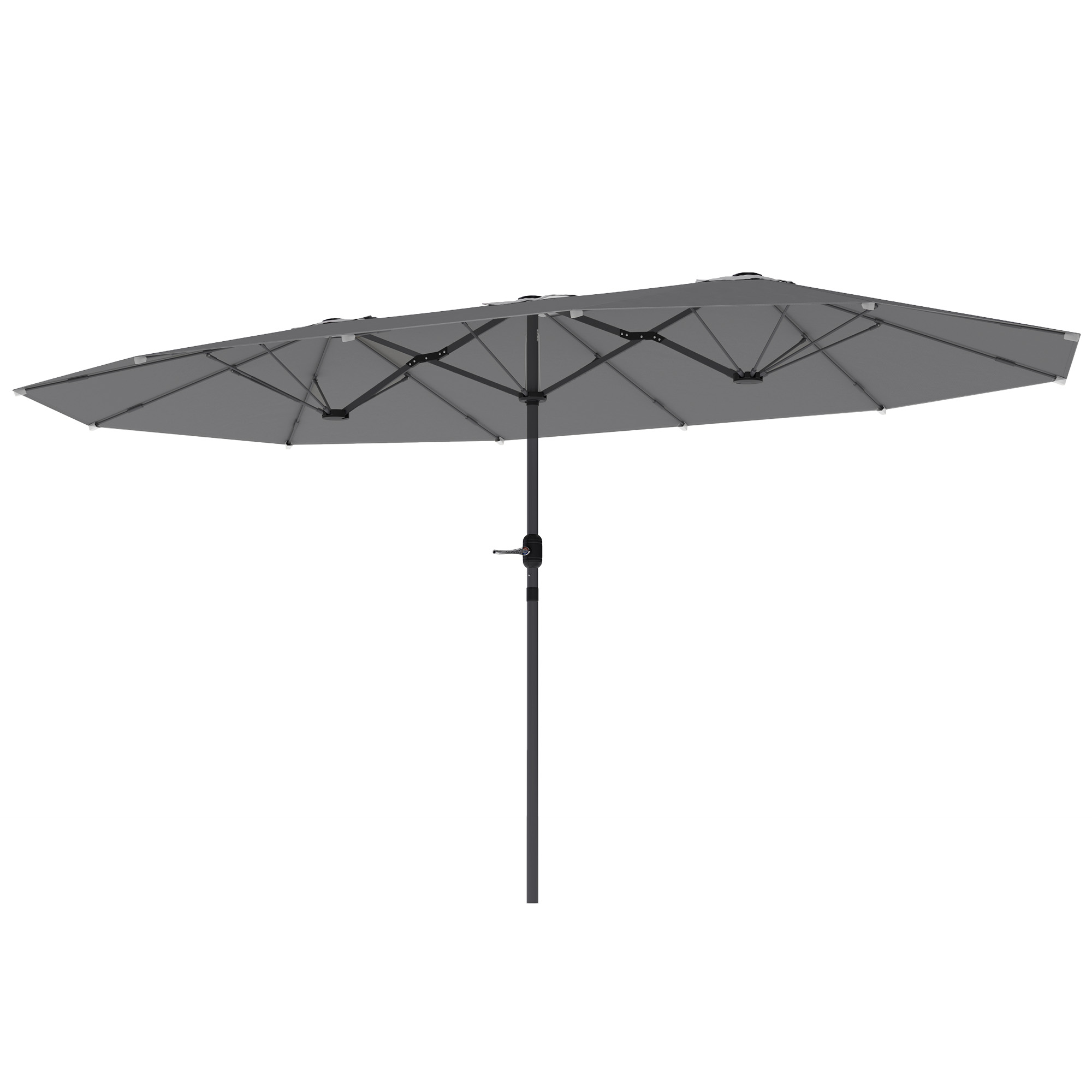 Outsunny Parasol Double Face 436 x 260 cm, Protection UV en Acier avec ...