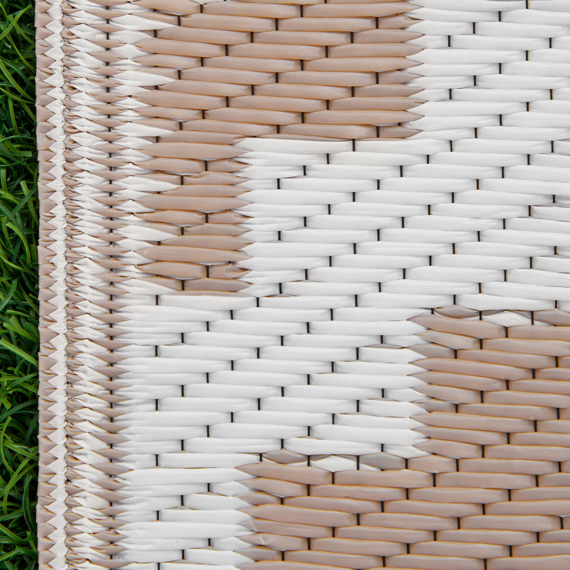 Outsunny Tappeto Esterno Reversibile Geometrico 2.74x1.82m Caffè ...