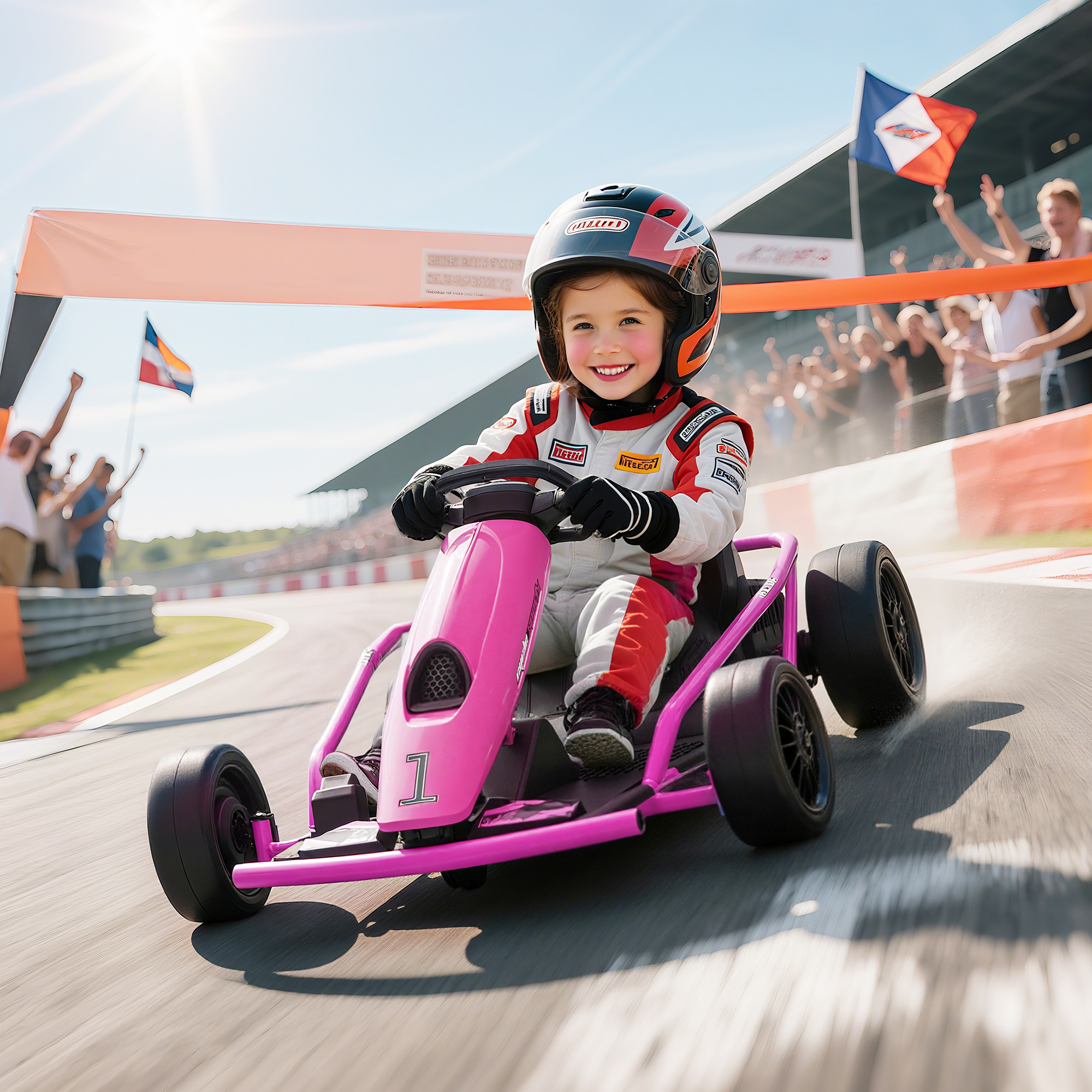 HOMCOM 24V Electric Go Kart for Kids, Drift Ride-On Racing Go Kart with ...