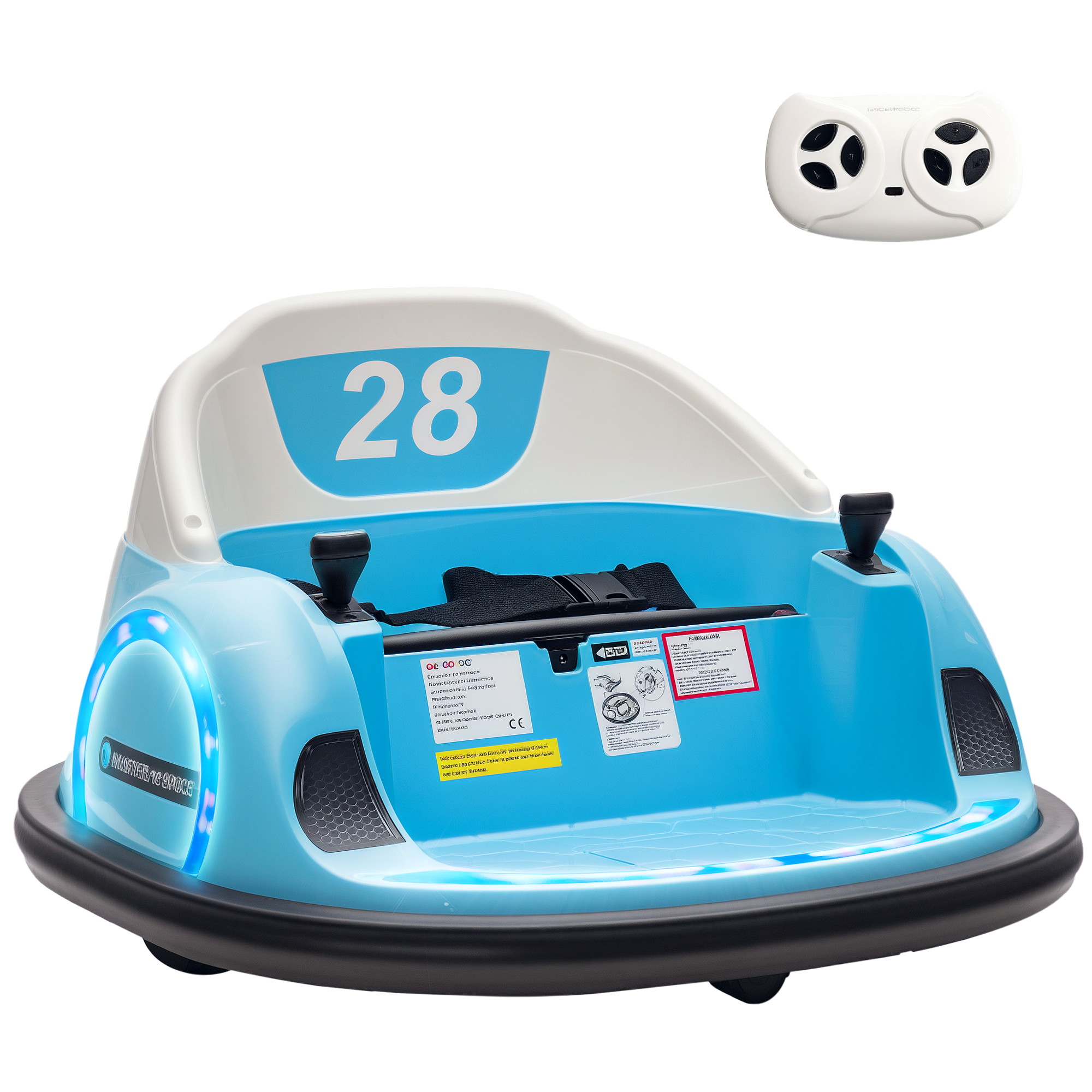 AIYAPLAY 360° Rotation Kids Bumper Car, 12V Waltzer Car with Remote ...