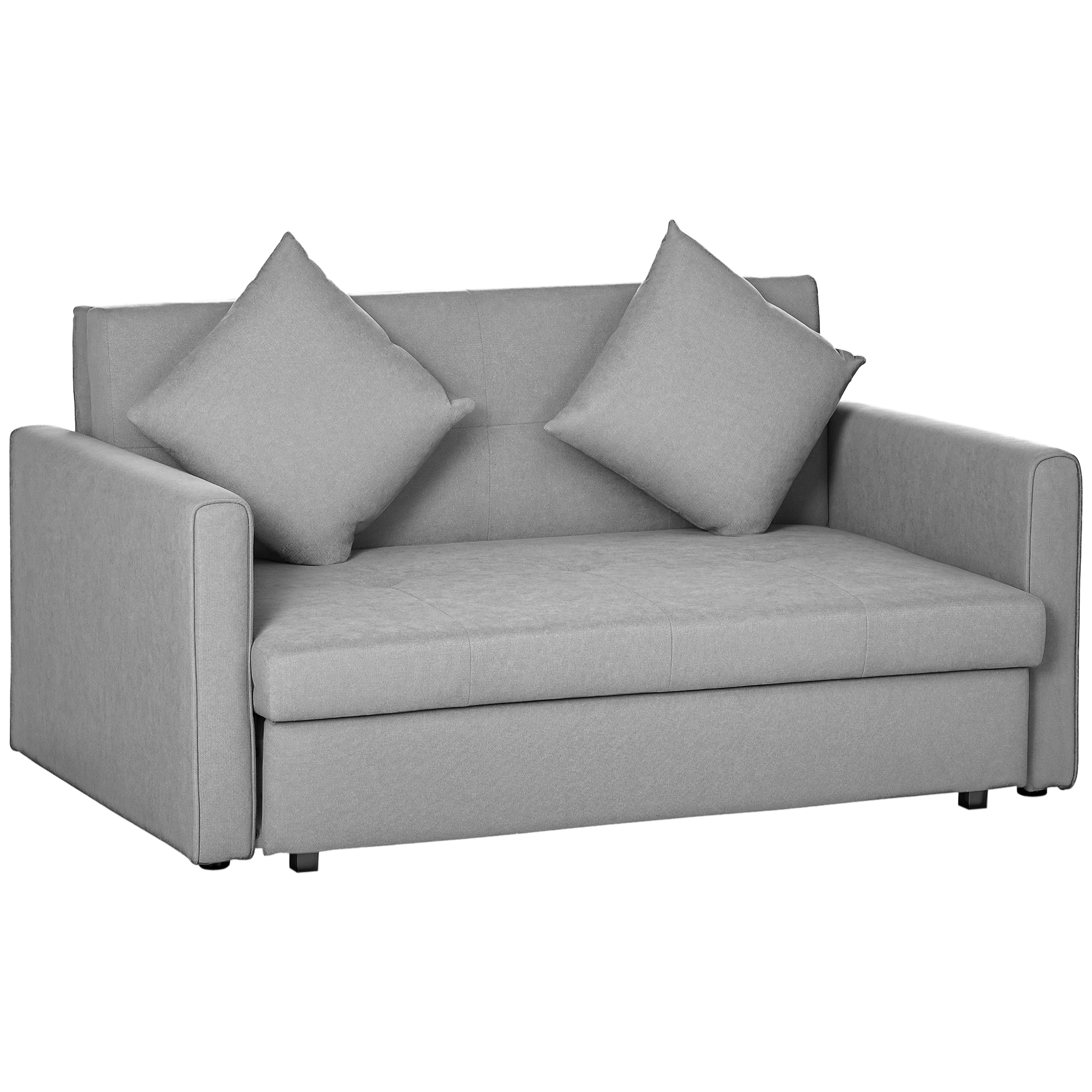 HOMCOM 2 Seater Sofa Bed, Convertible Bed Settee, Modern Fabric ...