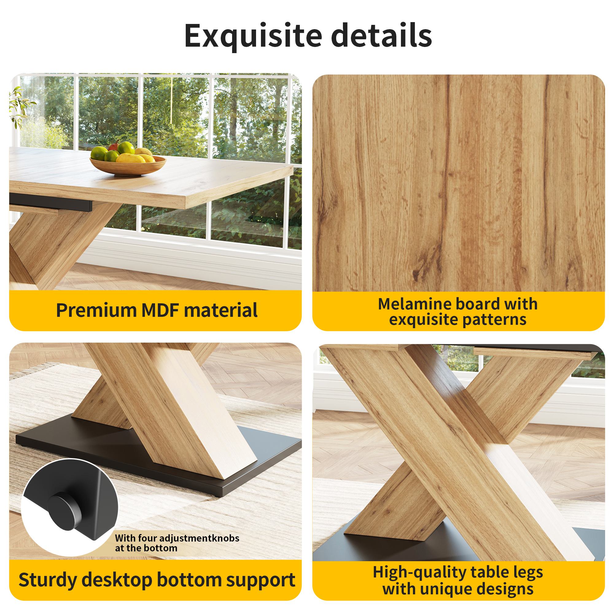 Extendable Dining Table with Adjustable Feet and Silent Expansion ...