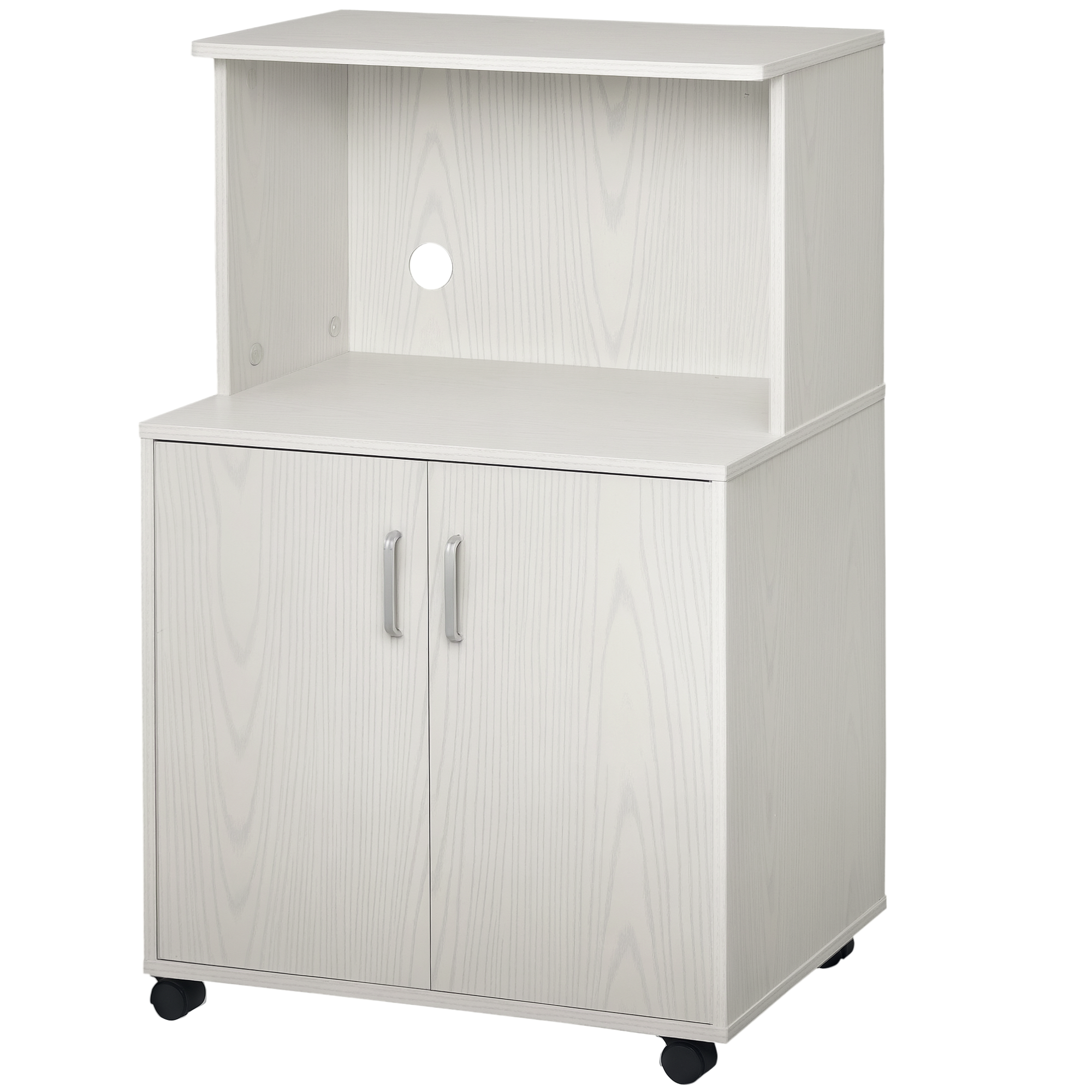 HOMCOM Desserte micro-onde à roulettes armoire de cuisine multi ...