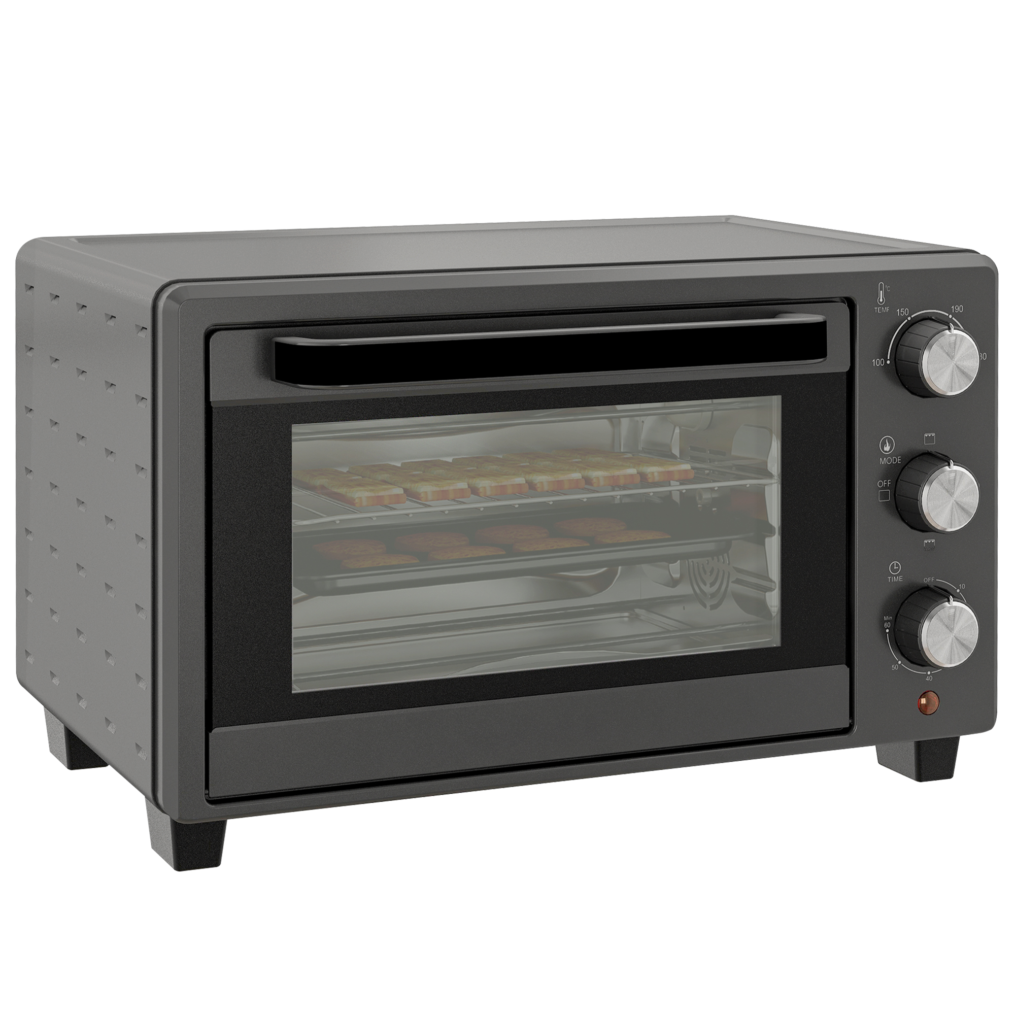 HOMCOM Mini Oven, 21L Countertop Electric Grill, Toaster Oven with ...