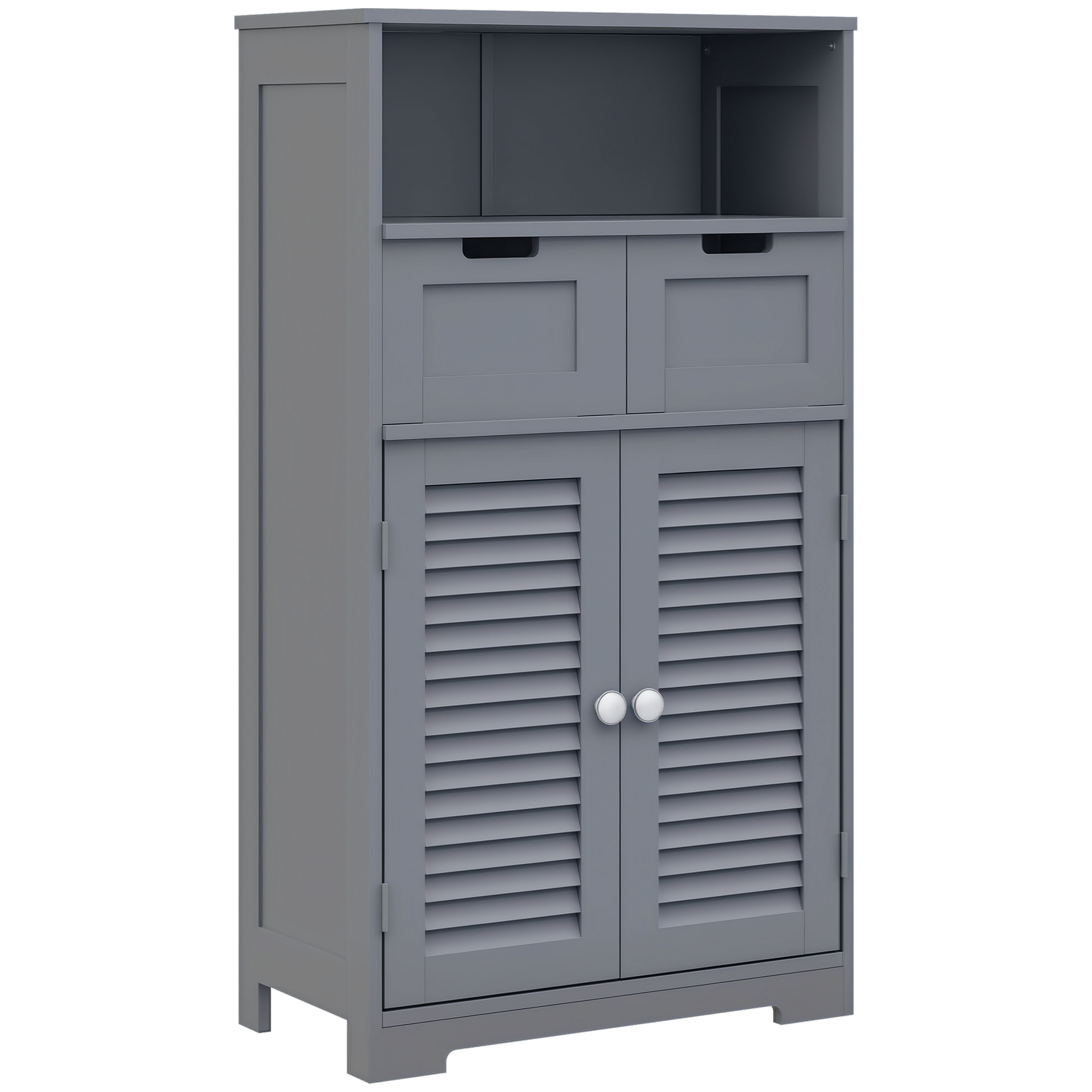 kleankin Bathroom Cabinet with Drawers, Bathroom Storage Cabinet with ...