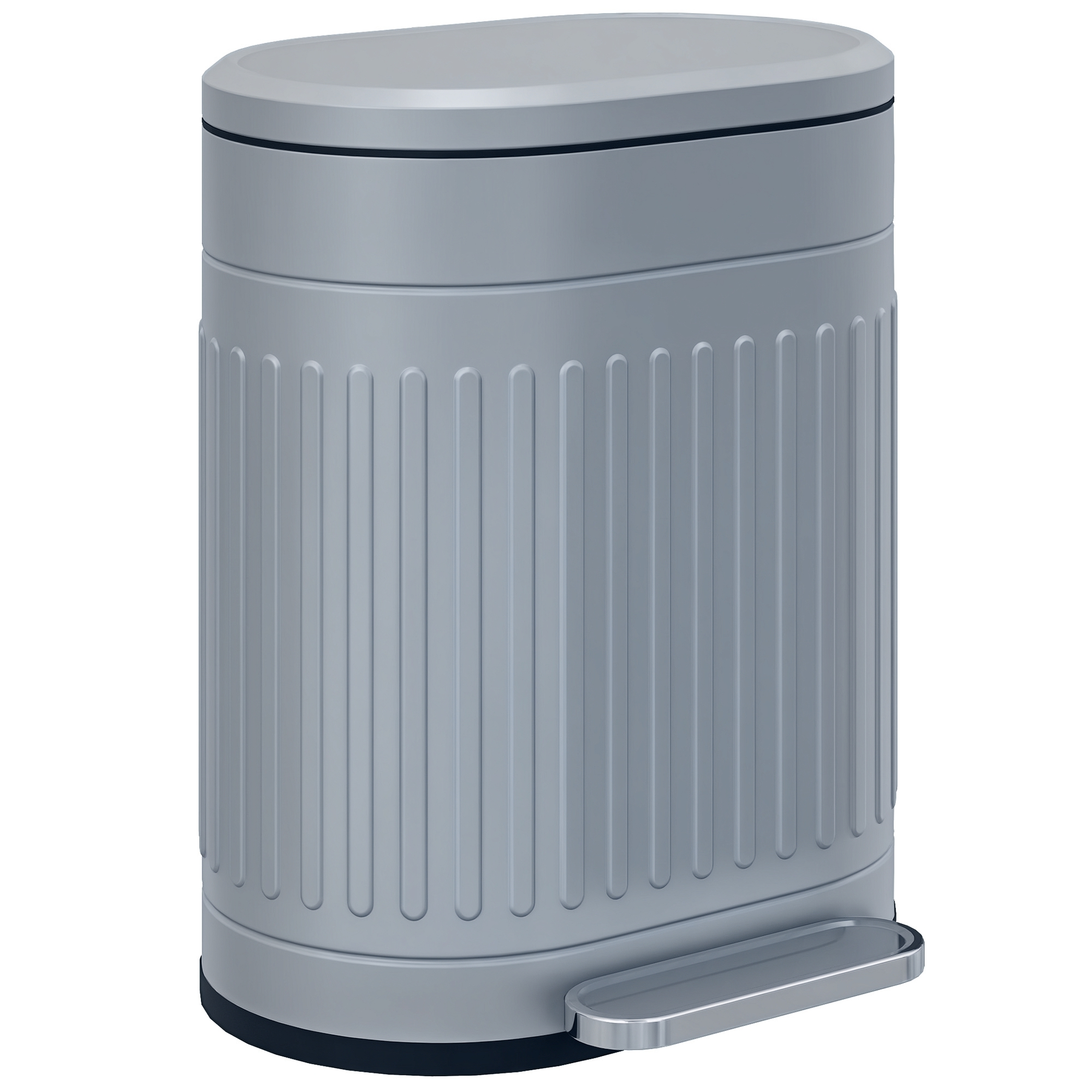 HOMCOM 20 Litre Pedal Bin, Fingerprint Proof Kitchen Bin with Soft ...