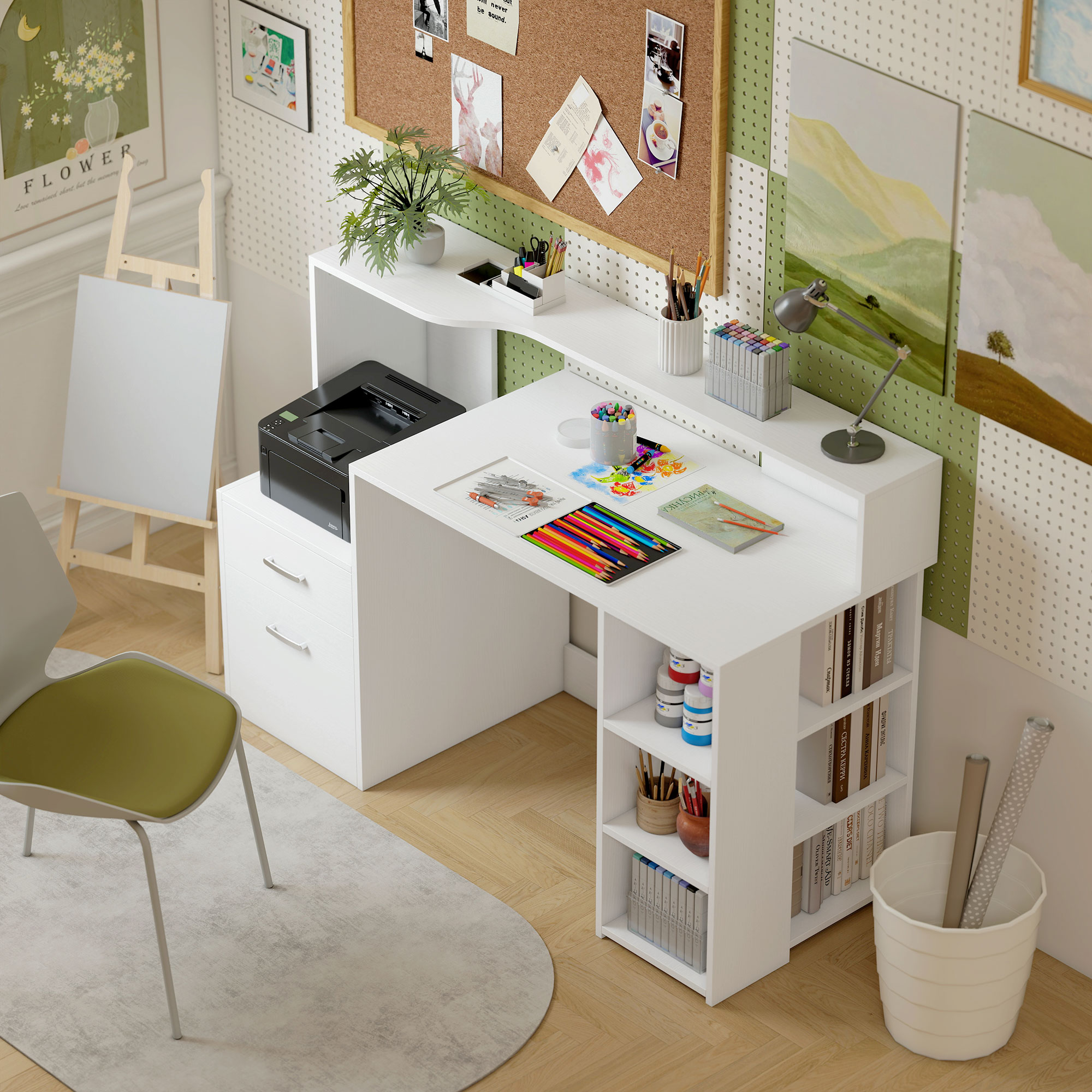 Computertisch Klein Mit Druckerablage