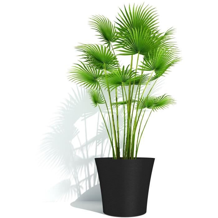 Pot de fleurs - GARDEN ID - Green Care Sense Noir-Anthracite - 30 x 27 ...