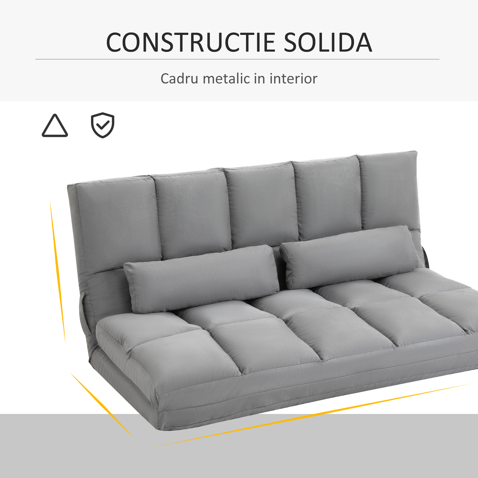 HomCom canapea de podea, pliabila 130x73x60 cm | Aosom Romania