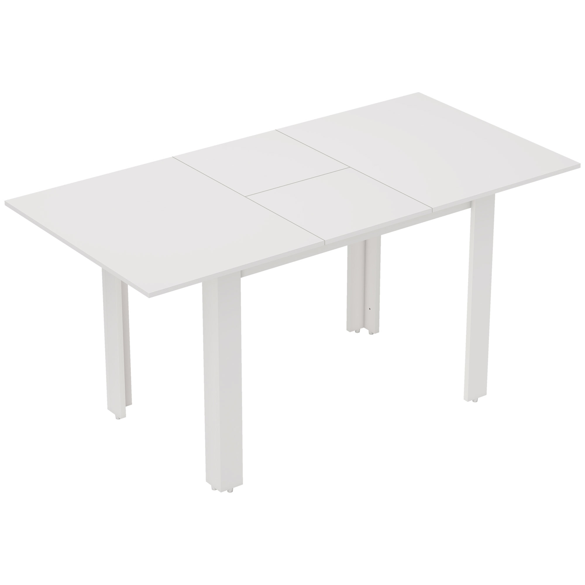 HOMCOM Extendable dining table, 120-160 x 70 cm, adjustable kitchen ...