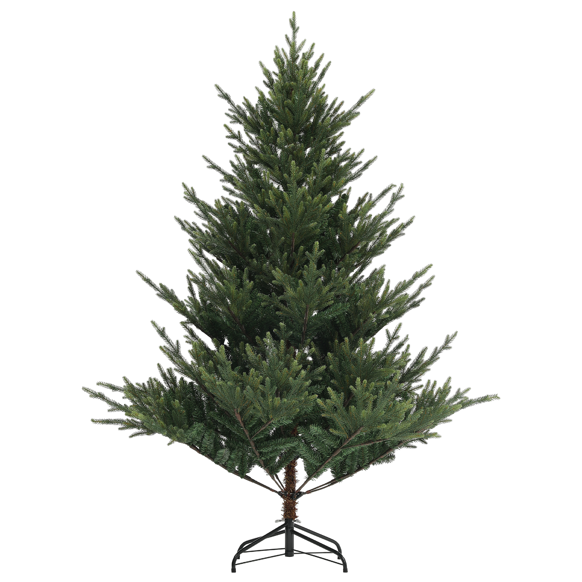 HOMCOM Artificial Norwegian spruce Christmas tree with 1046 tips, Metal ...
