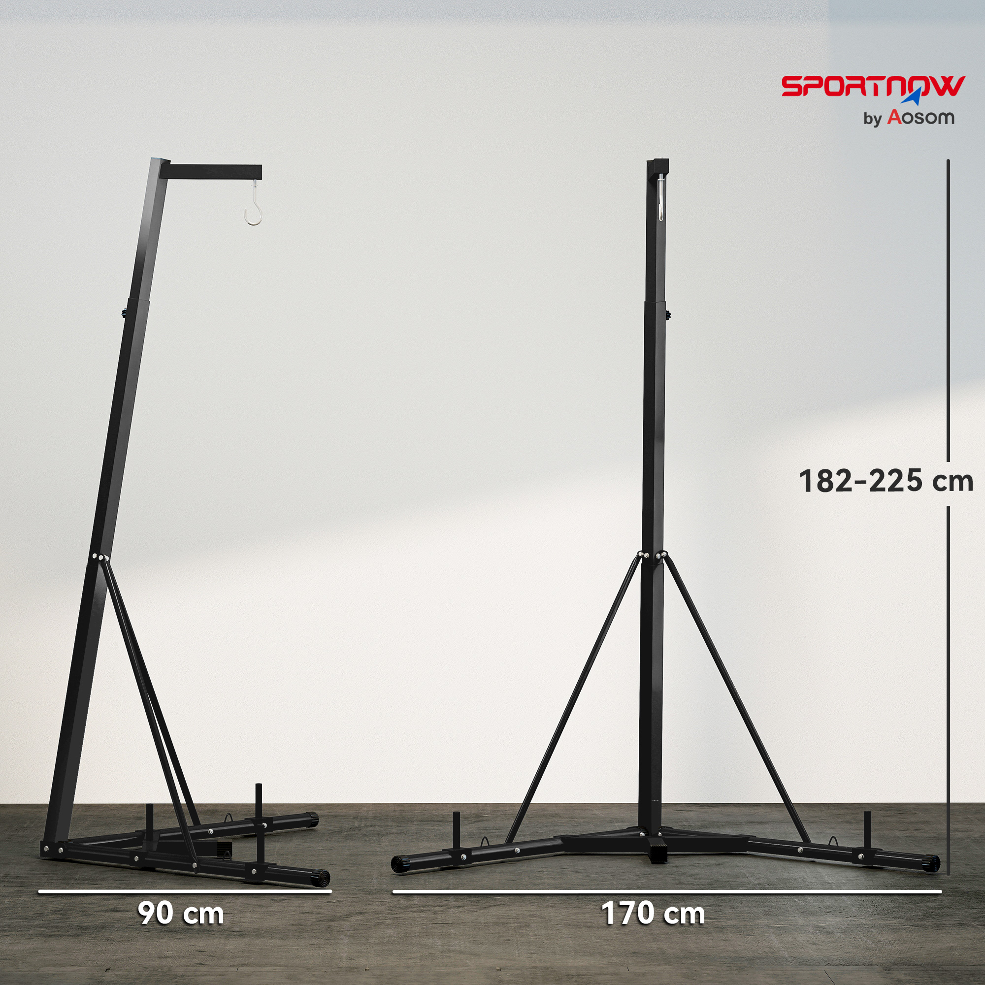 SPORTNOW Foldable Punch Bag Stand for Heavy Bag, Speed Bag ...