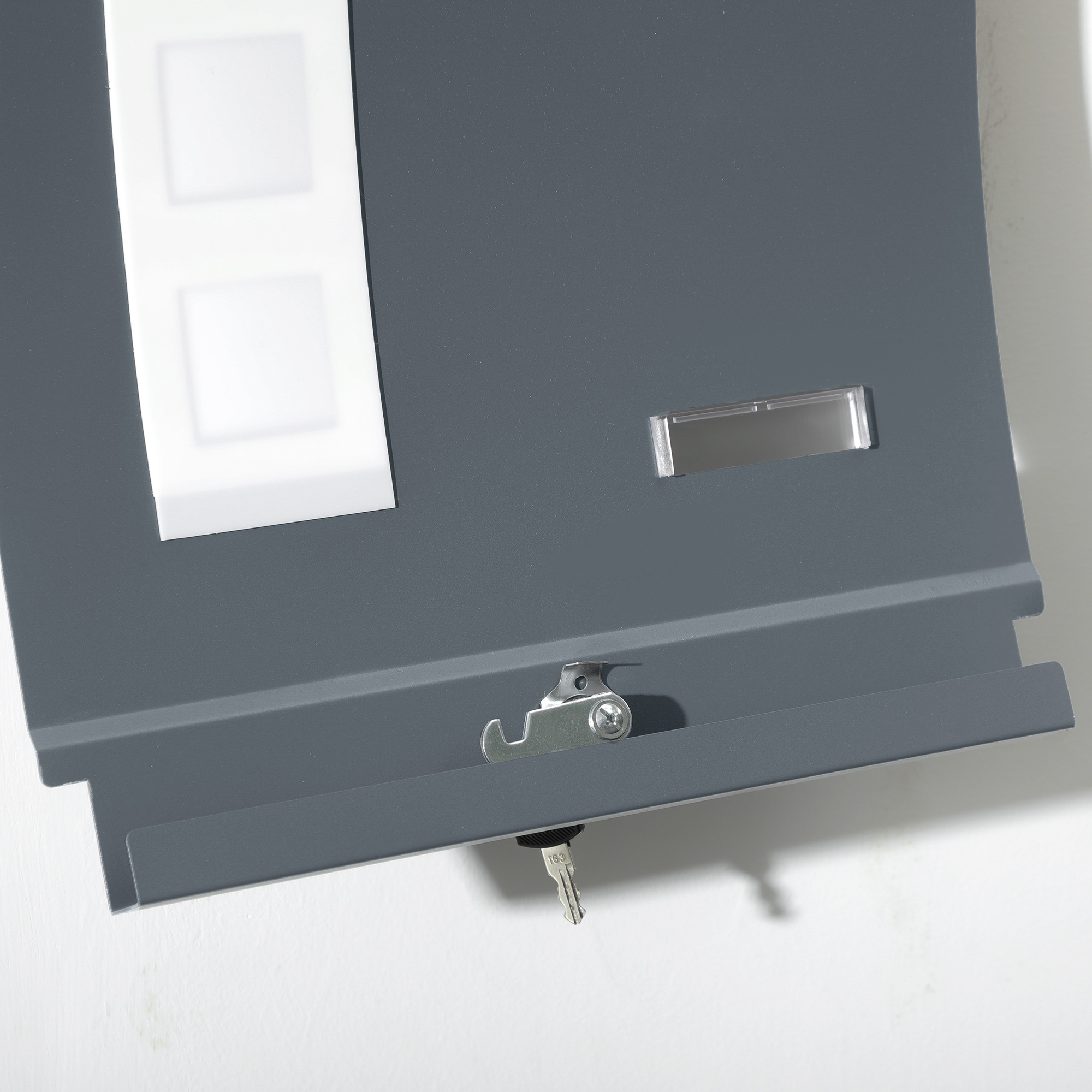HOMCOM Wall Mounted Post Box, Waterproof Letterbox for Outside Wall ...