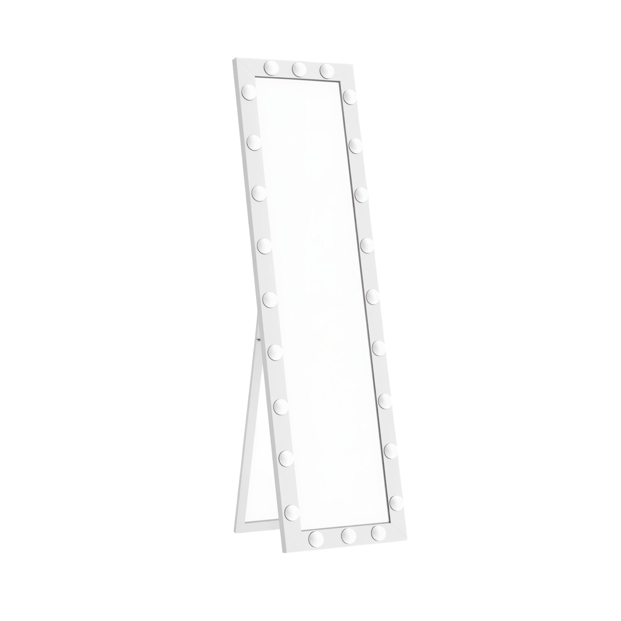 HOMCOM Espejo de cuerpo entero 150x40 cm espejo LED con 24 bombillas 3 ...