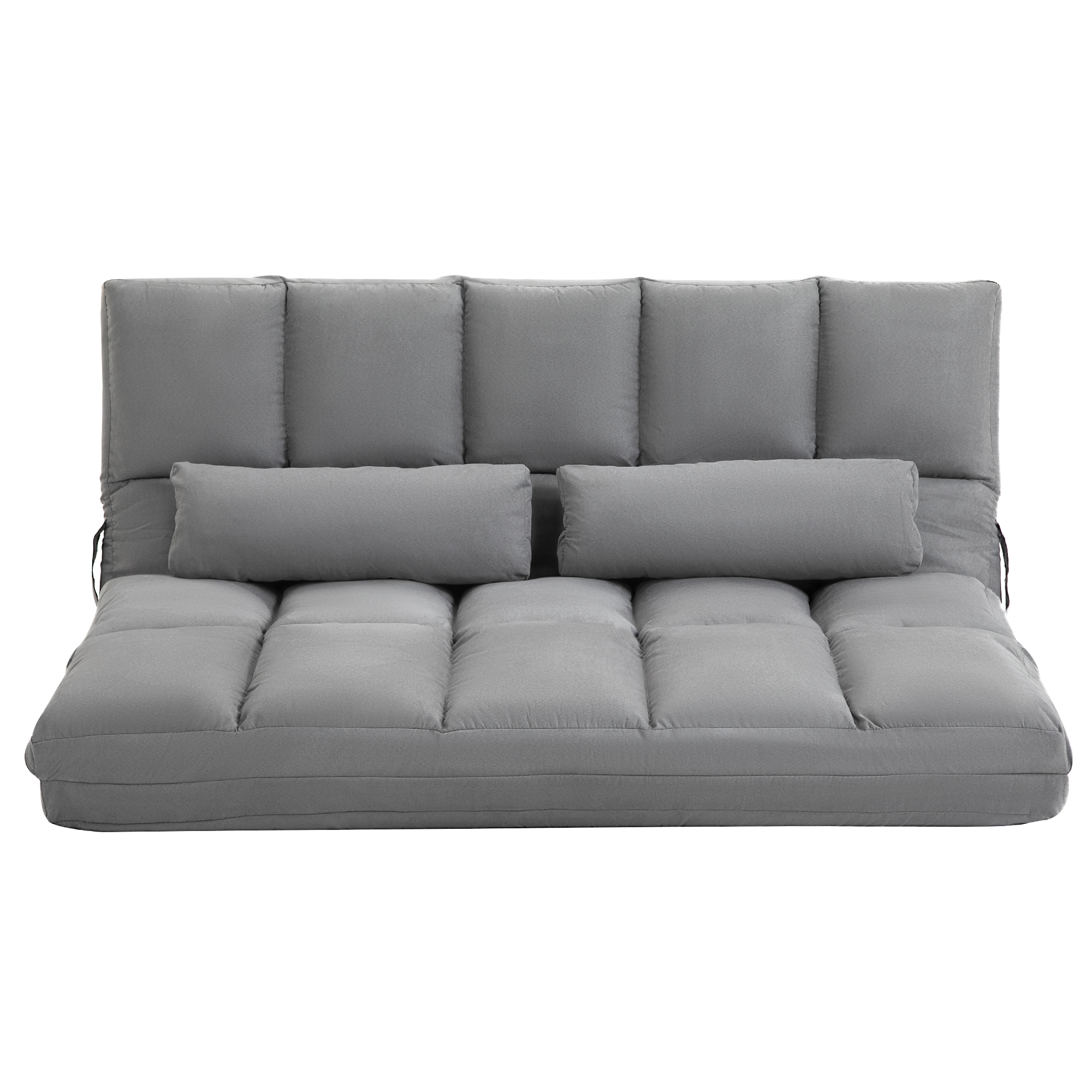 HOMCOM Sofa podłogowa rozkładana, sofa do spania z 3-stopniowo ...