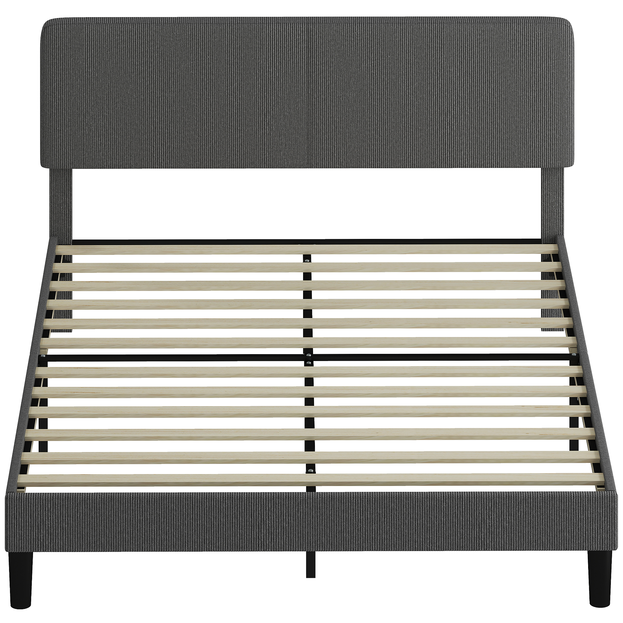 HOMCOM Cama 160x200 cm com Cabeceira Ajustável Estofada em Bombazina ...