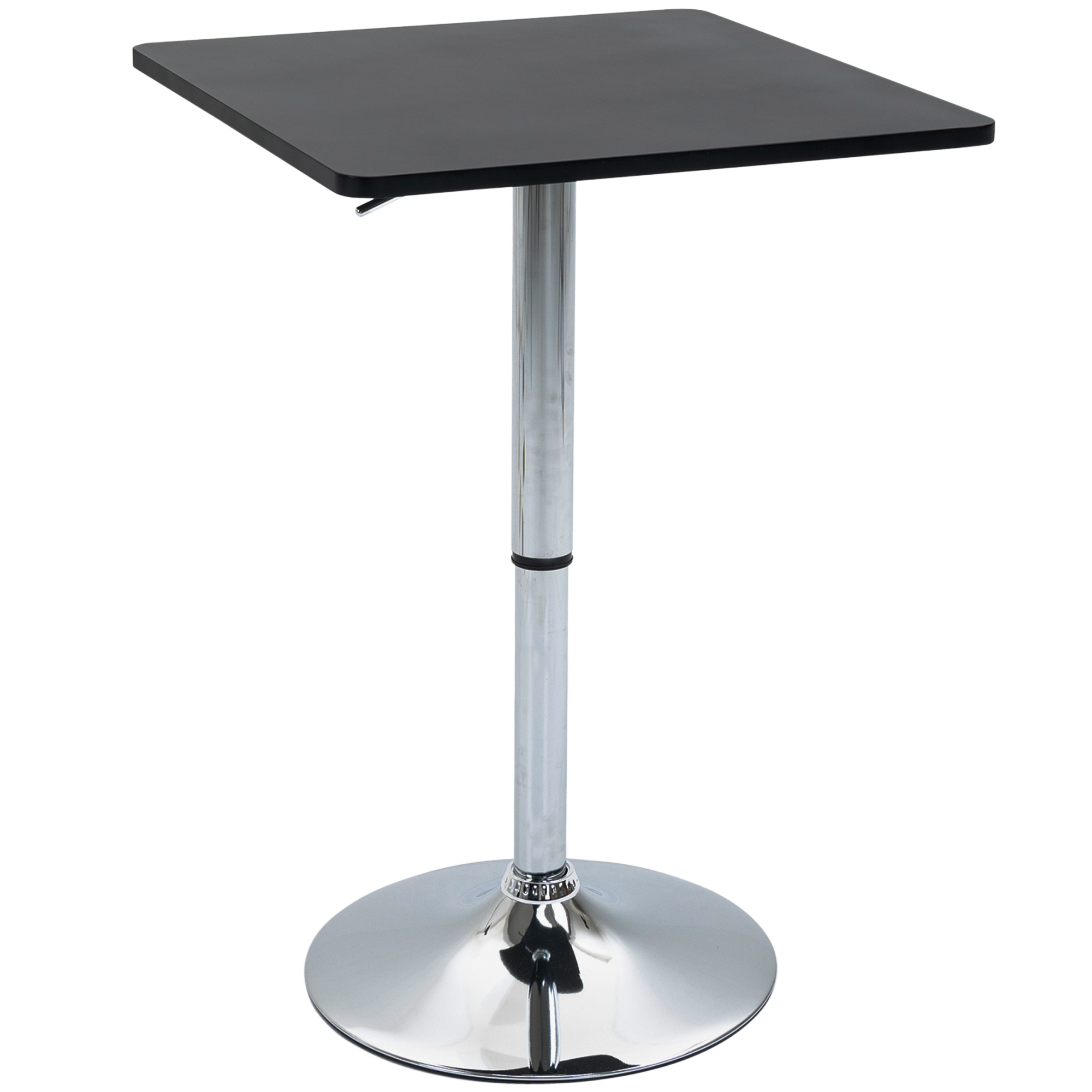 HOMCOM Modern Height Adjustable Counter Bar Table with Square Tabletop ...