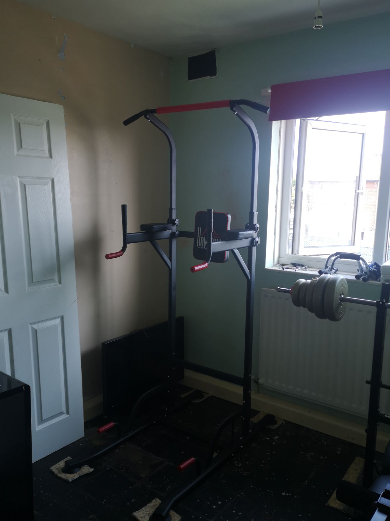 HOMCOM Pull Up Station Bar Power Tower Station for Home Office Gym ...