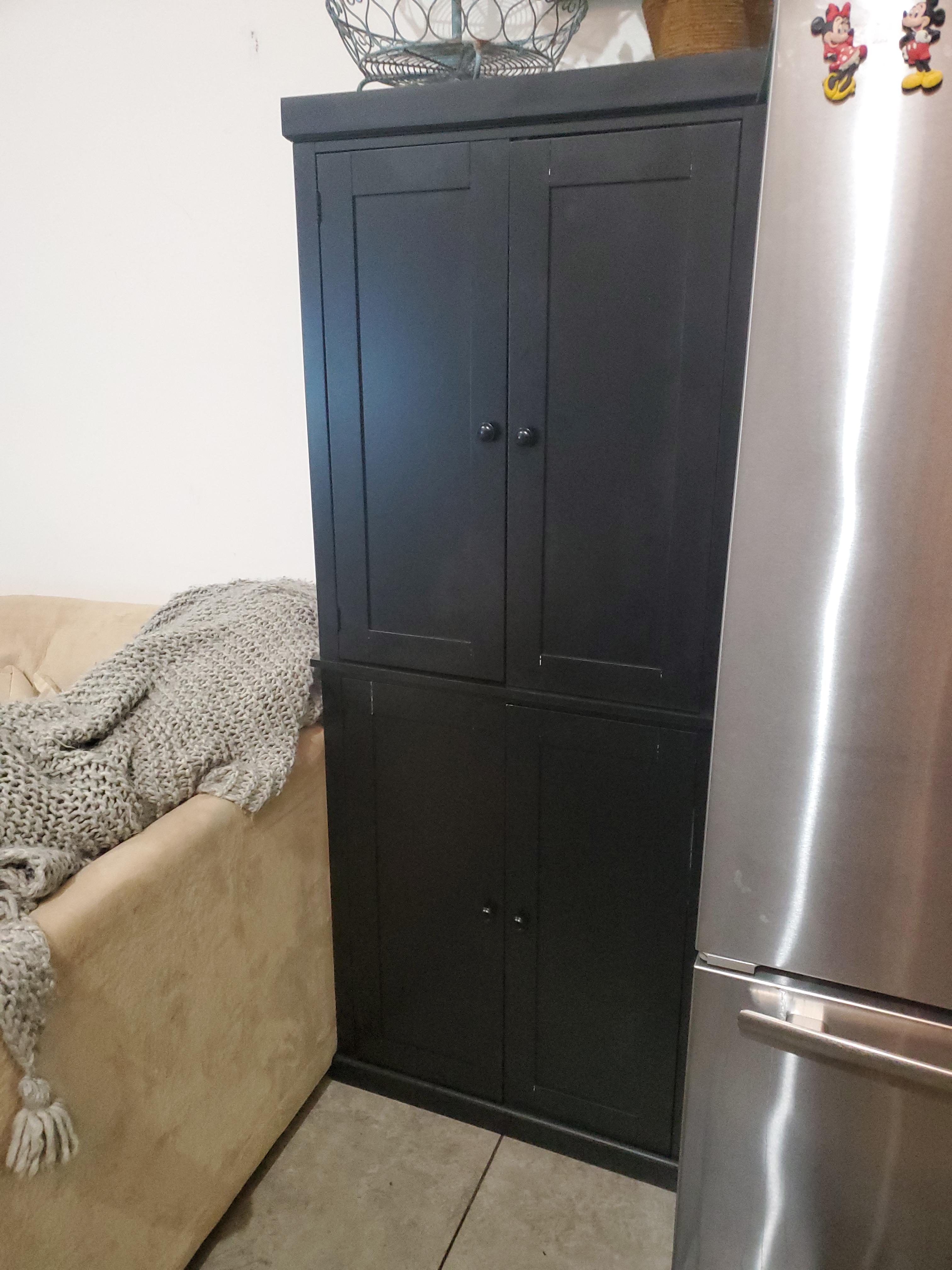 HOMCOM MDF Colonial Freestanding Kitchen Pantry Shelves Cabinet White ...