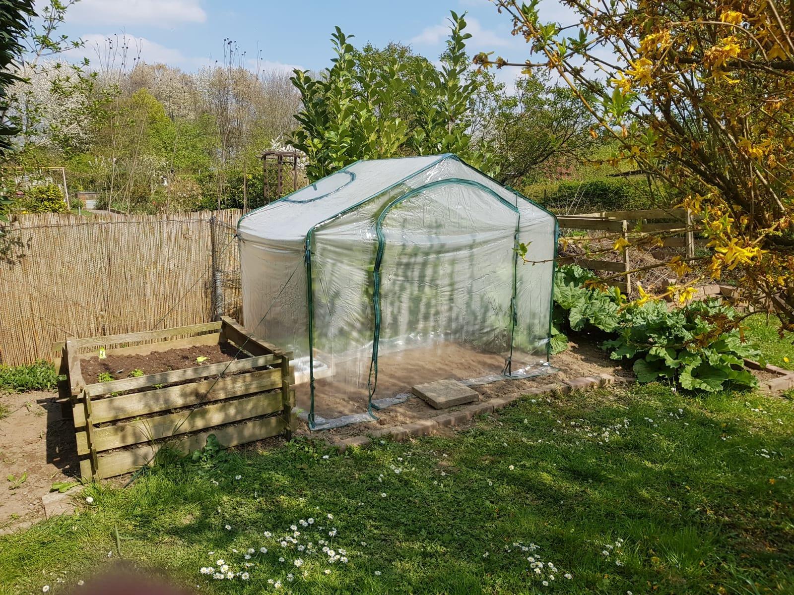 Outsunny 1.8m Portable Walk-in PVC Greenhouse Garden Flower Planter ...