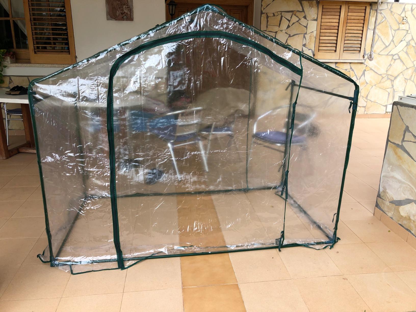 Outsunny 1.8m Portable Walk-in PVC Greenhouse Garden Flower Planter ...