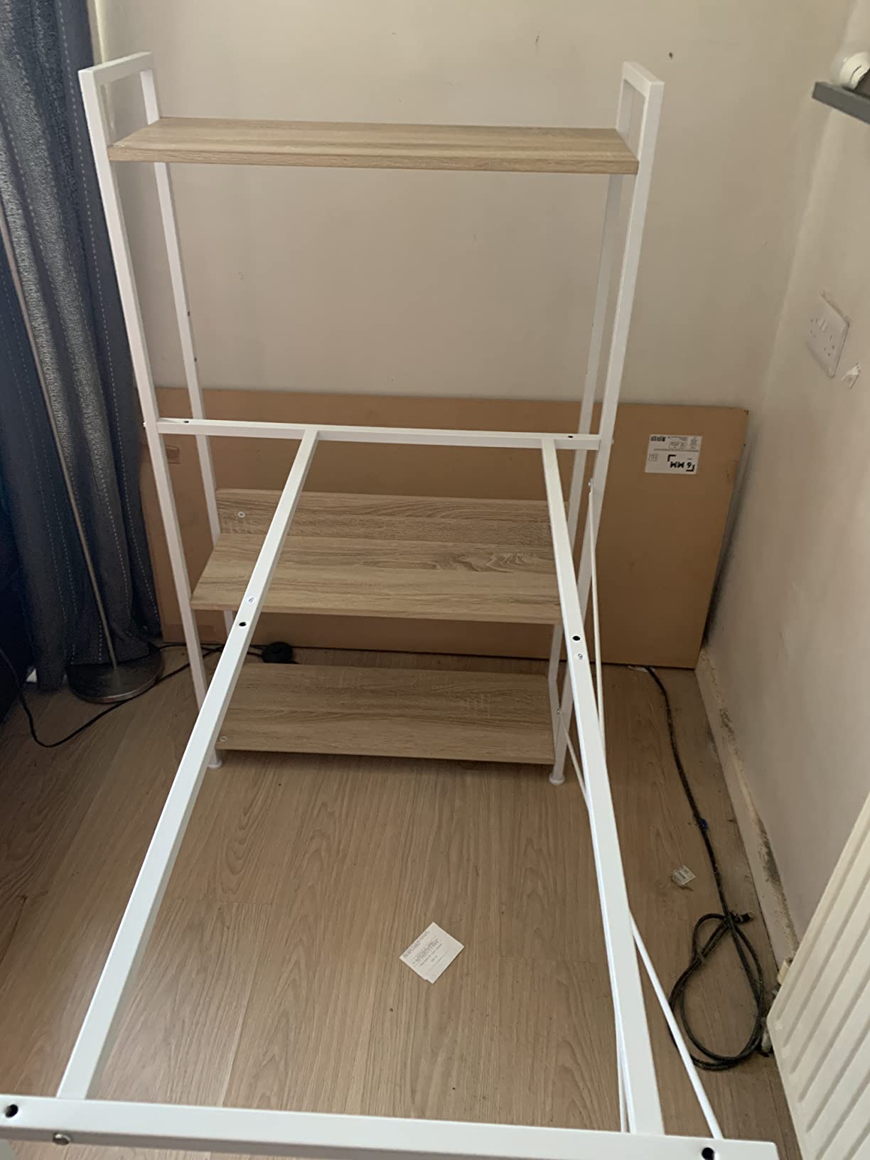 HOMCOM Retro Industrial Computer Desk Home Office Table with 4-Tier ...