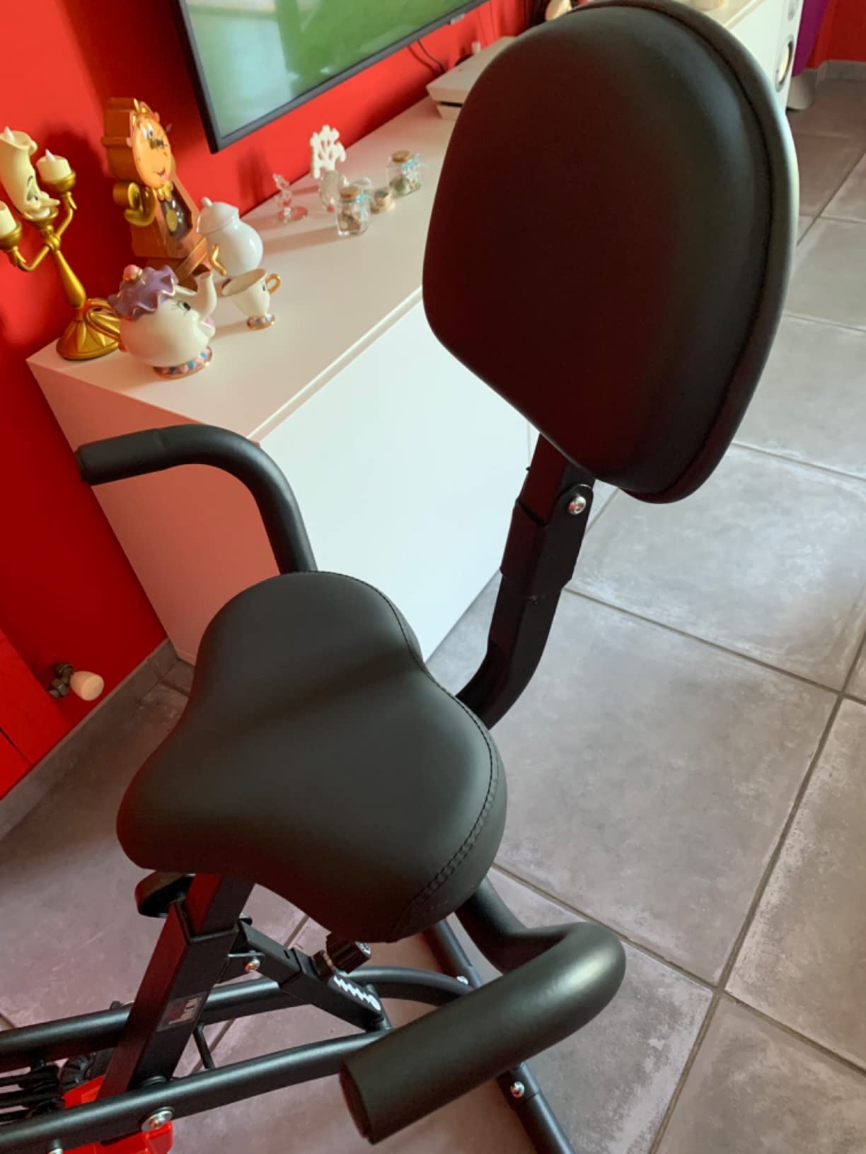 HOMCOM Steel 2-in-1 Exercise Bike w/ Arm Resistance Bands Black ...