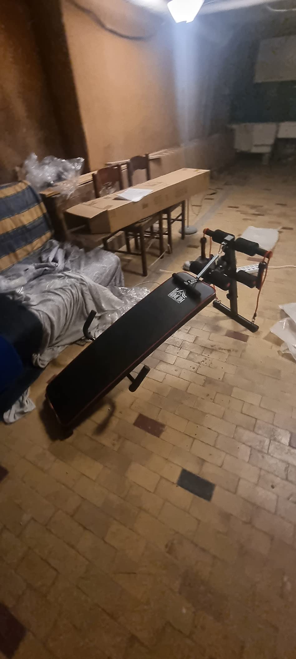 HOMCOM Sit Up Workout Bench, Steel-Black Red | Aosom UK