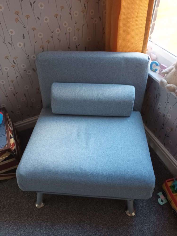 HOMCOM Single Sofa Bed Sleeper Foldable Portable Pillow Lounge Couch ...