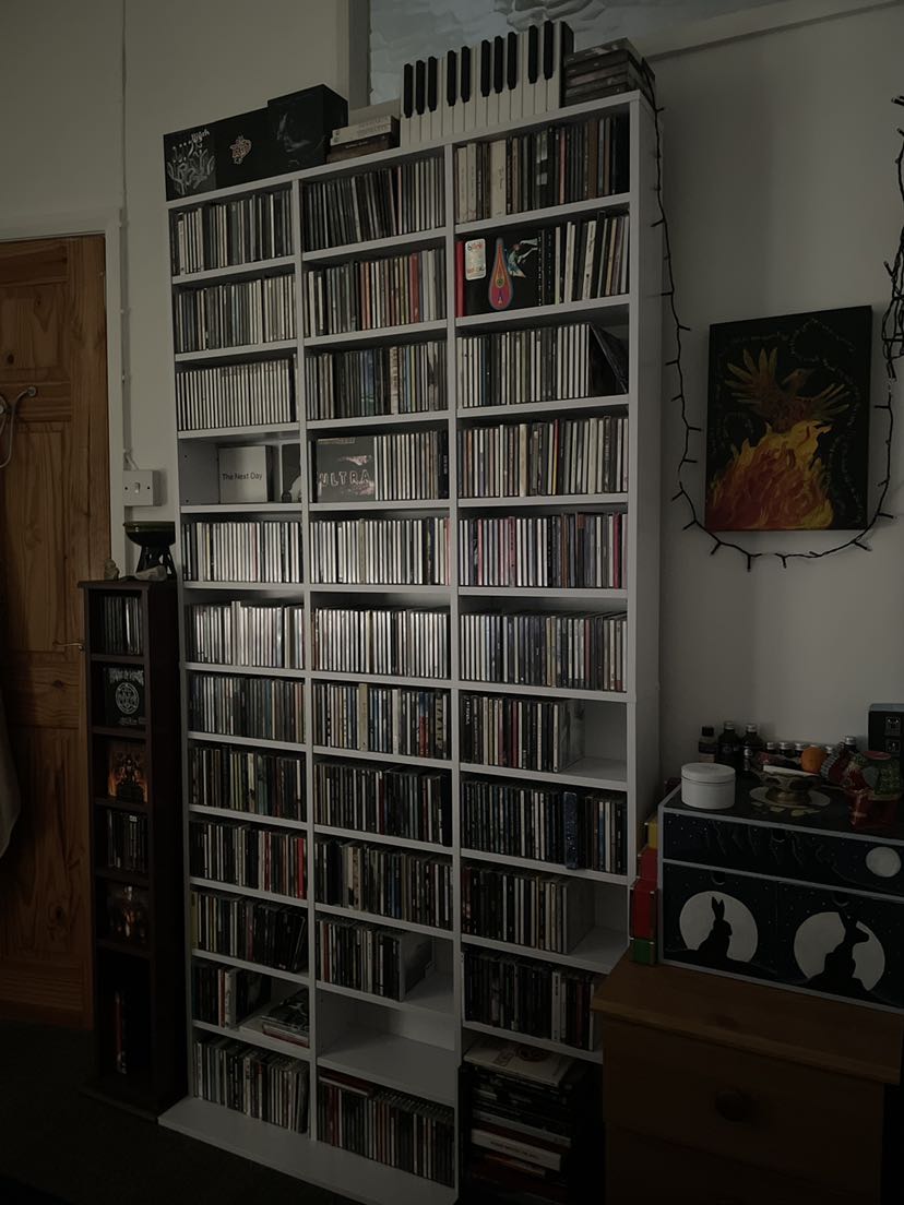 HOMCOM Wooden Media Storage Shelves White 195Hx102Wx23.5Dcm | Aosom UK