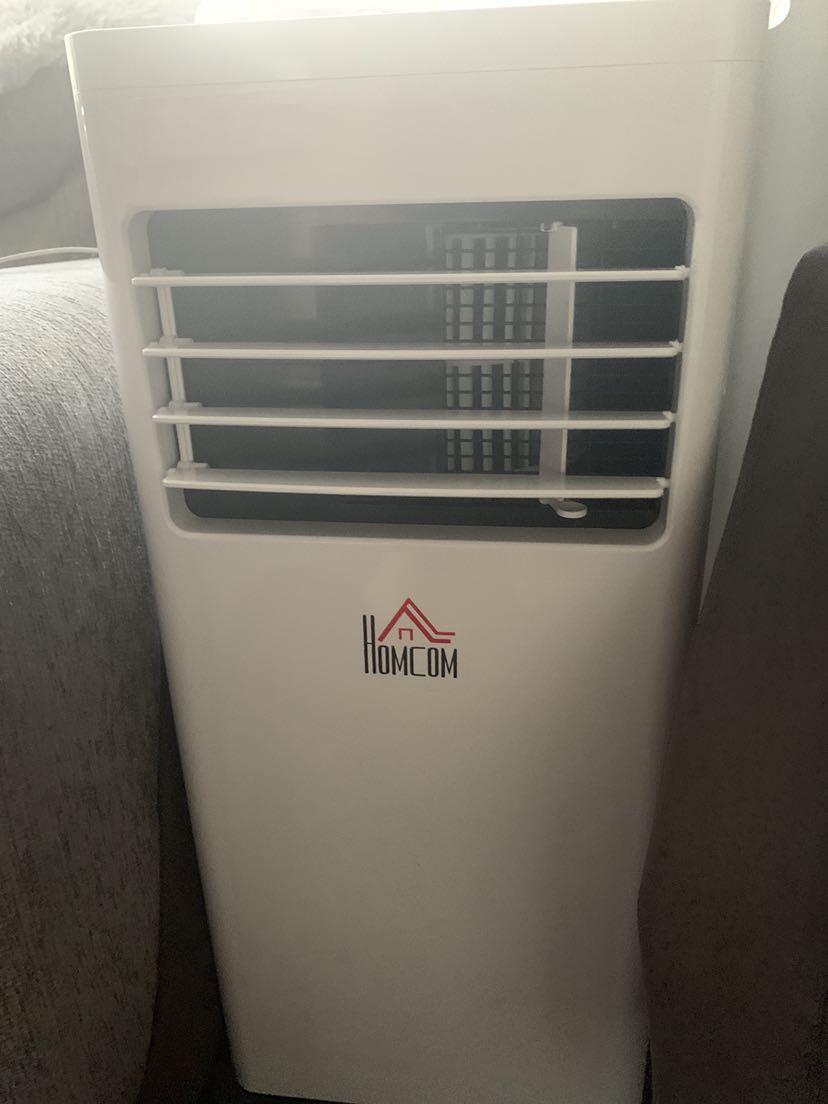 HOMCOM Mobile Air Conditioner White W/ Remote Control Cooling ...