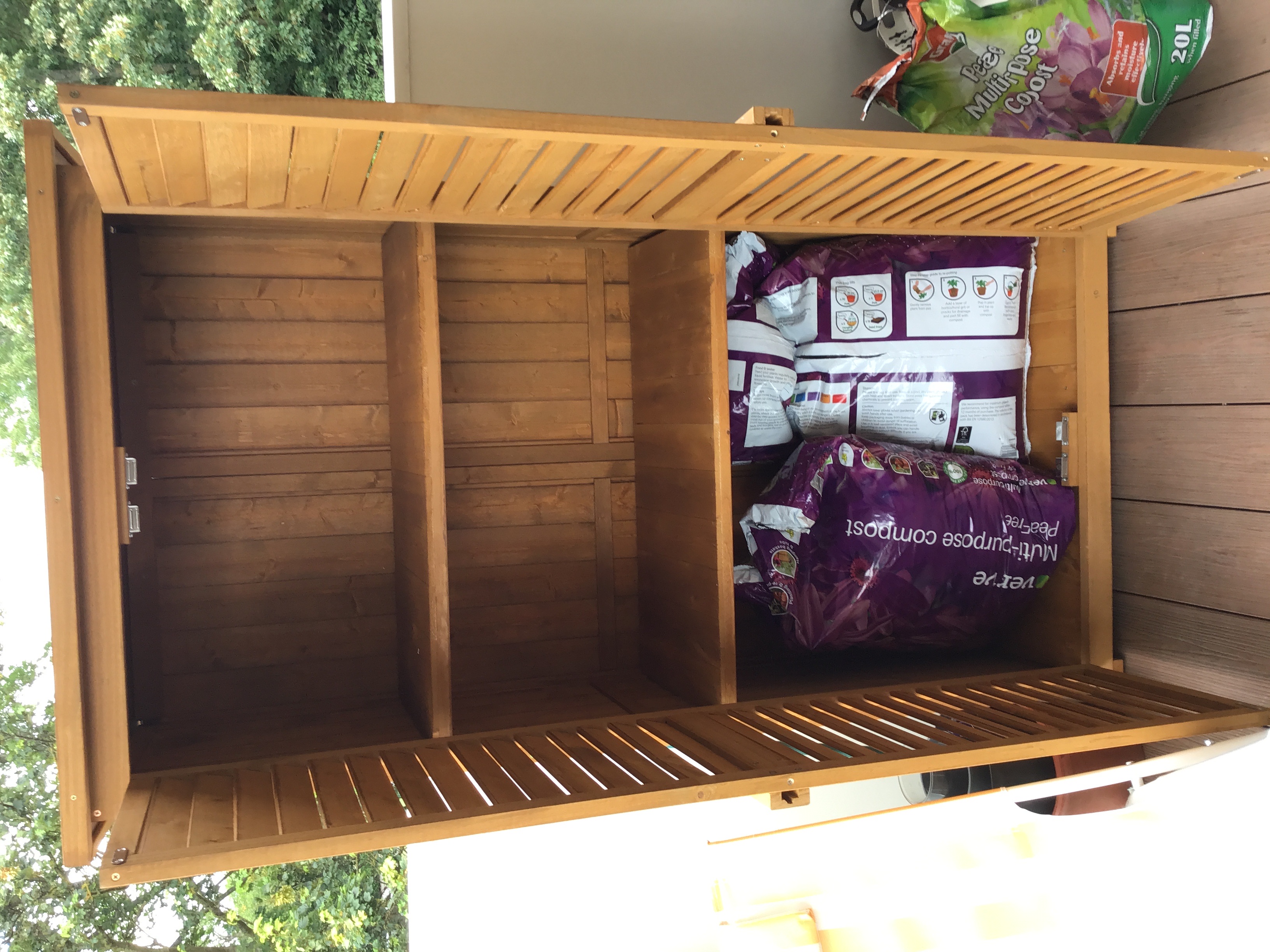 Outsunny Wooden Garden Storage Shed, Compact Utility Sentry Unit, 3 ...