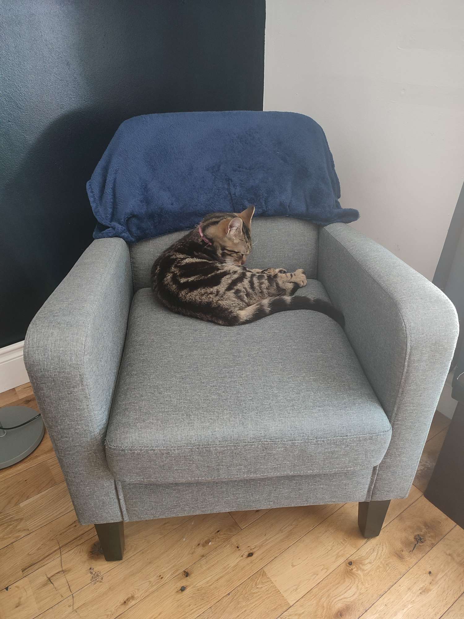 HOMCOM Modern Fabric Accent Chiar Club Armchair Sofa with Padded Seat ...