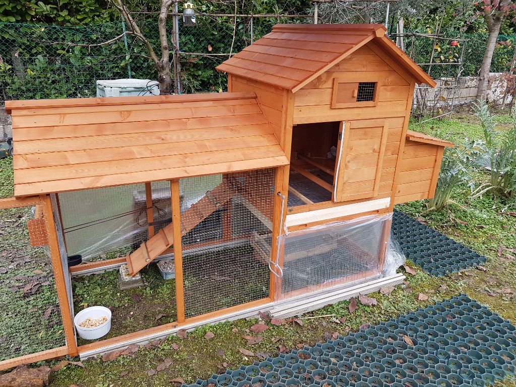 PawHut Gallinero Exterior Madera Jaula para Gallinas Animales Pequeños ...