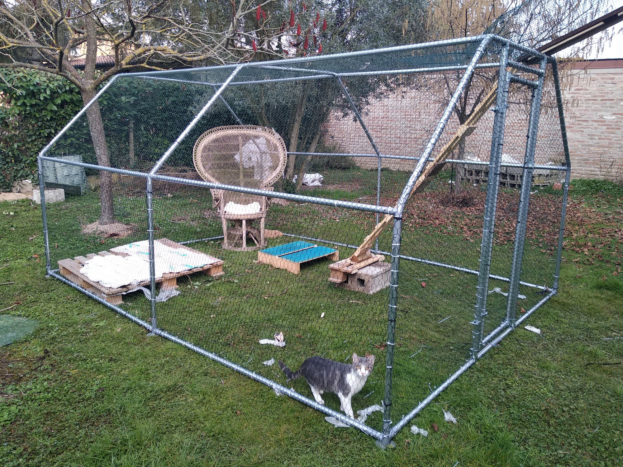 PawHut cotet tip cusca, cu plasa din plastic 280x380x195cm | Aosom RO