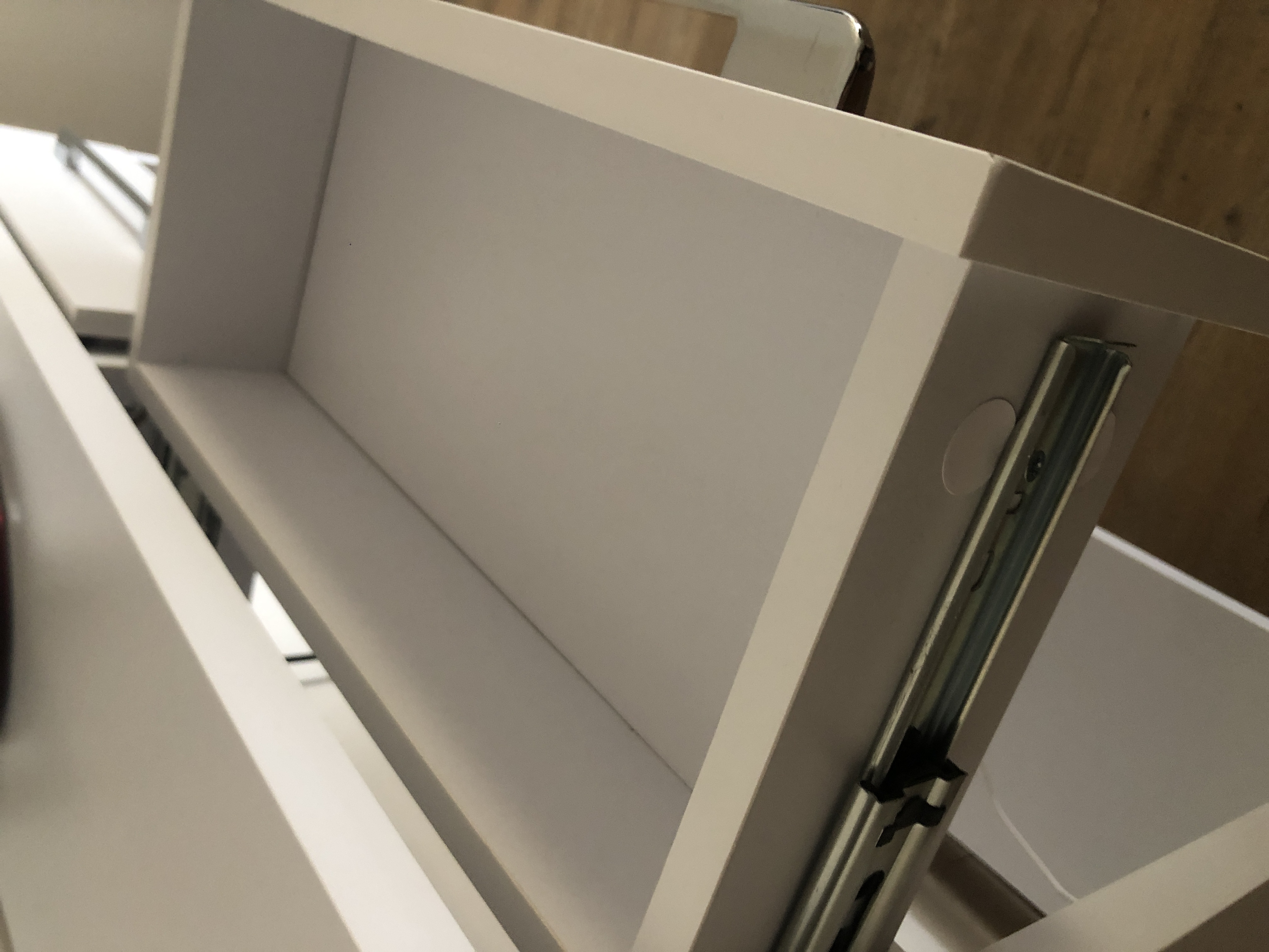 HOMCOM Masa consola din PAL cu polita inferioara si 2 sertare cu maner ...