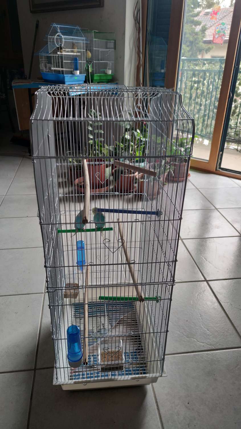 PawHut vogelkooi volière vogelhuis voor papegaai parkiet vogelkooi met ...