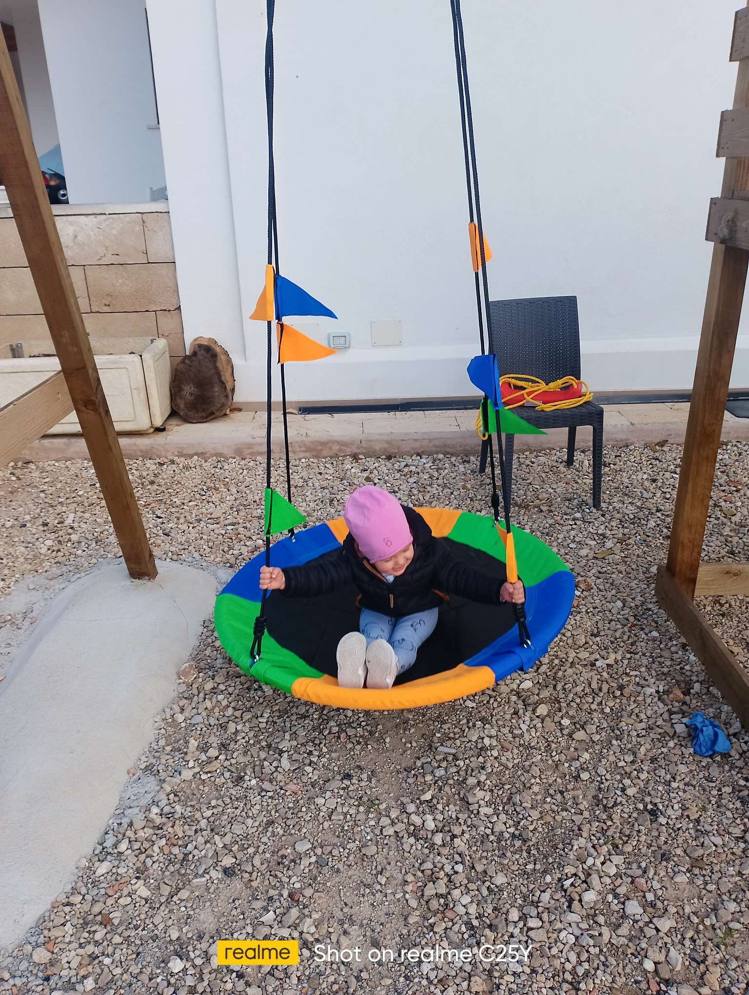 Outsunny leagan rotund, pentru copii +3 ani, multicolor | Aosom RO