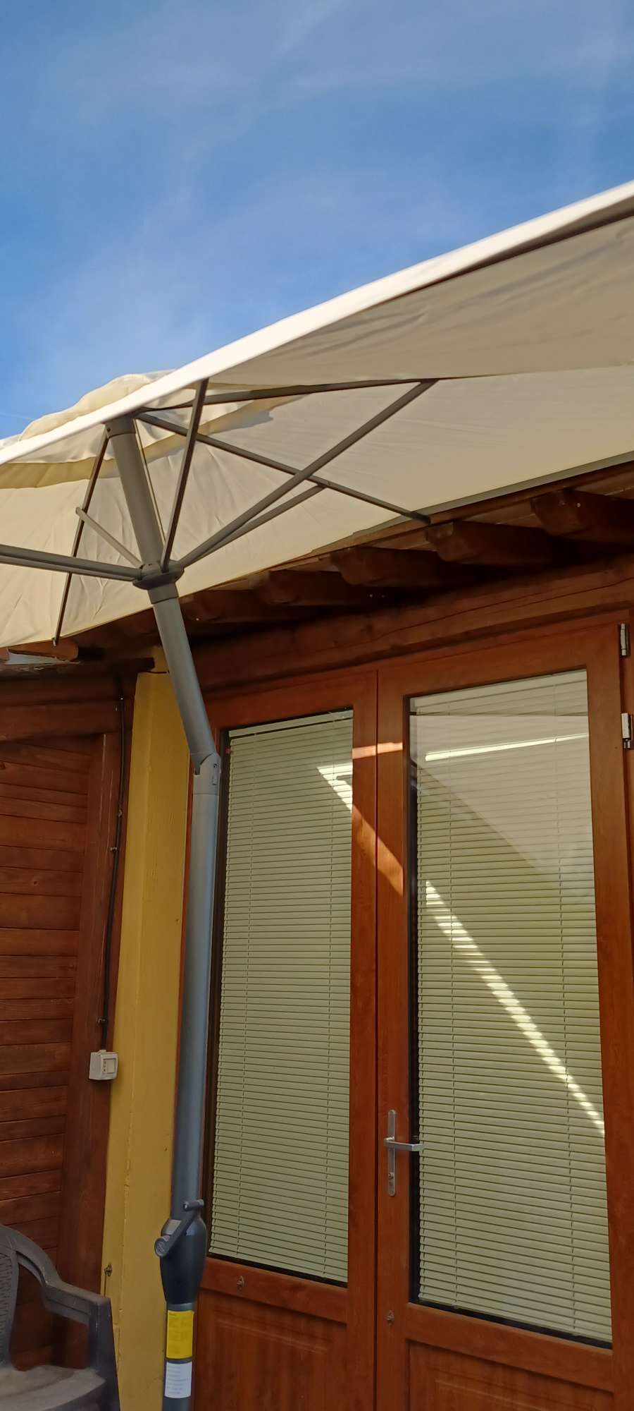 Outsunny 3 x 2m Garden Parasol Patio Sun Umbrella Canopy Rectangular ...