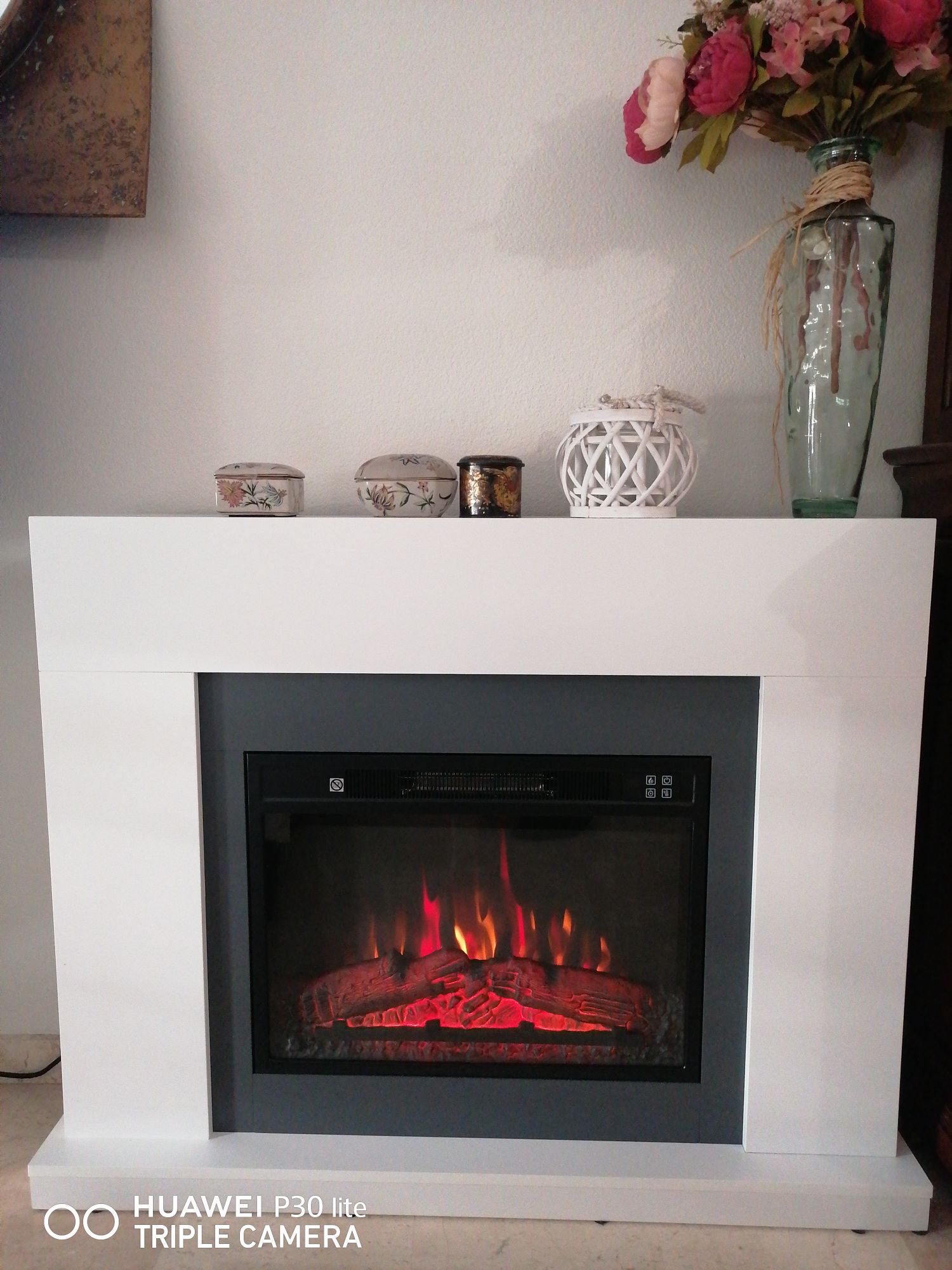 HOMCOM LED elektrische haard staande haard haardkachel met vlameffect ...