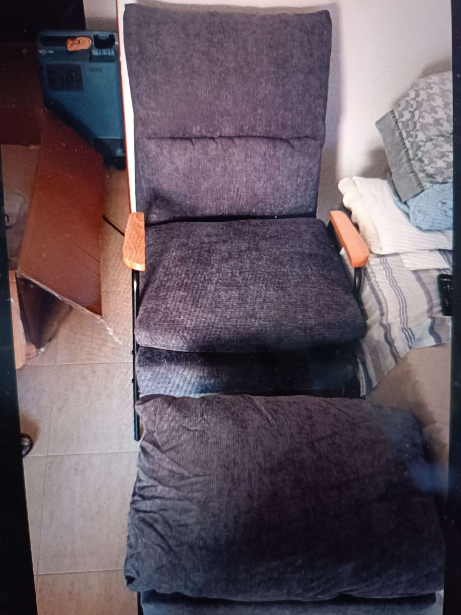 HOMCOM Scaun de accent cu puf, fotoliu confortabil reclinabil | Aosom RO