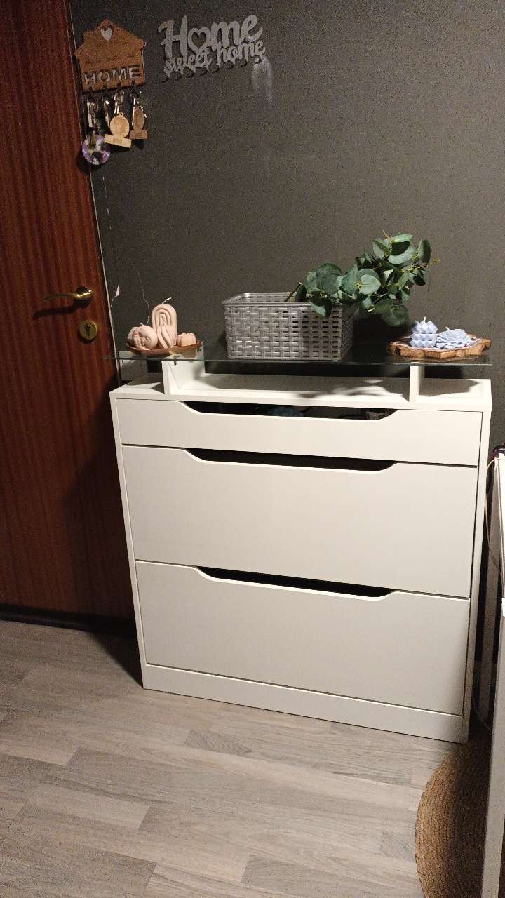 HOMCOM Móvel Sapateiro de 2 Portas Sapateiro Estreito para 16 Pares de ...